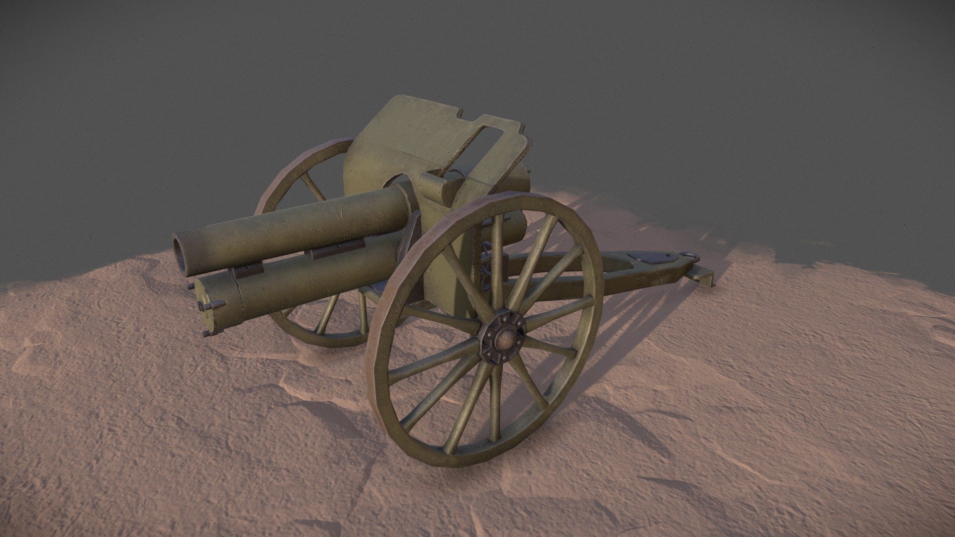 QF 4.5-inch howitzer - 3D model by Kirill F (@Kirill_F) [a7fc6e8 ...