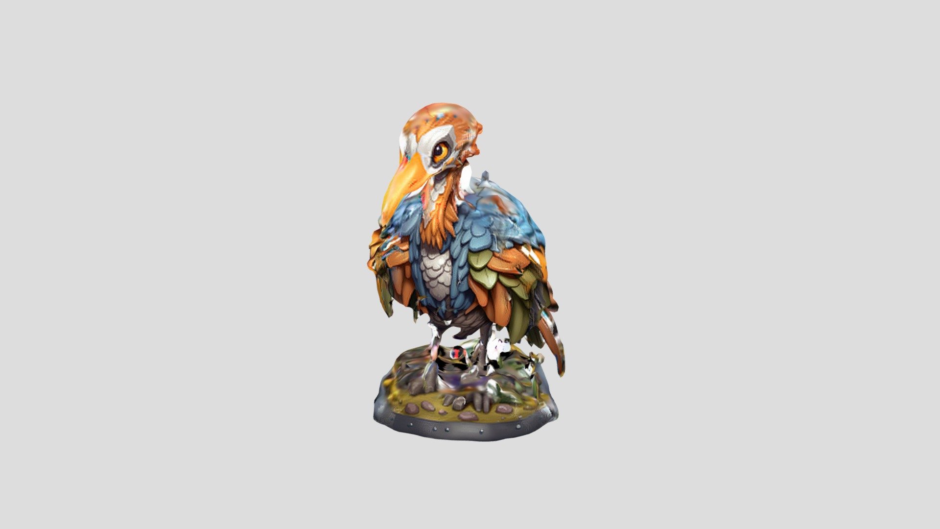 Colorful Bird Statue A colorful bird statue m - Download Free 3D model ...