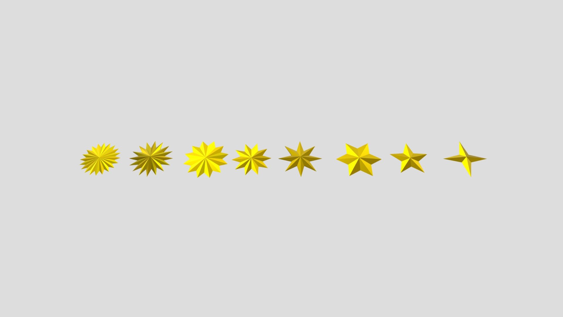 8 different gold stars - Download Free 3D model by alex.yefremov ...