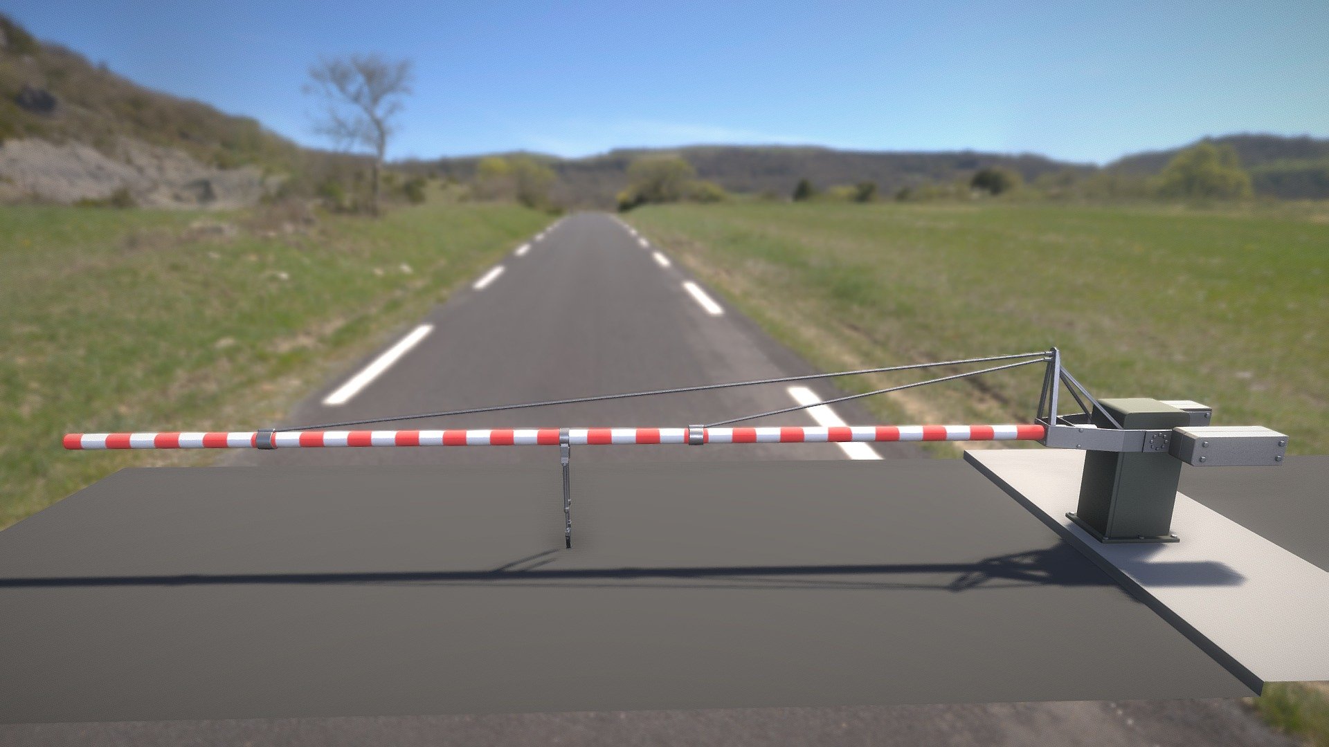 Low-Poly Railroad Barrier 8m - Buy Royalty Free 3D model by VIS-All-3D ...