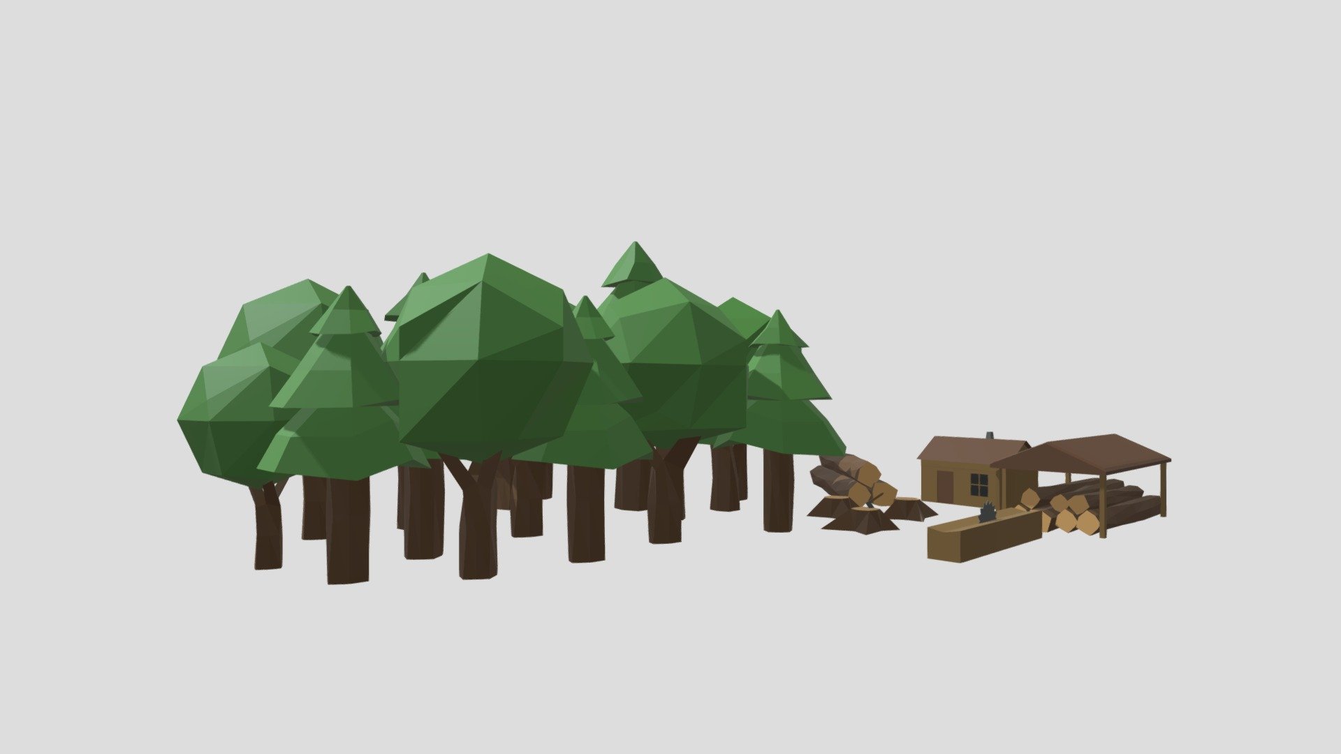 Lumbermill v2 (LowPoly) - Download Free 3D model by riskris Design ...