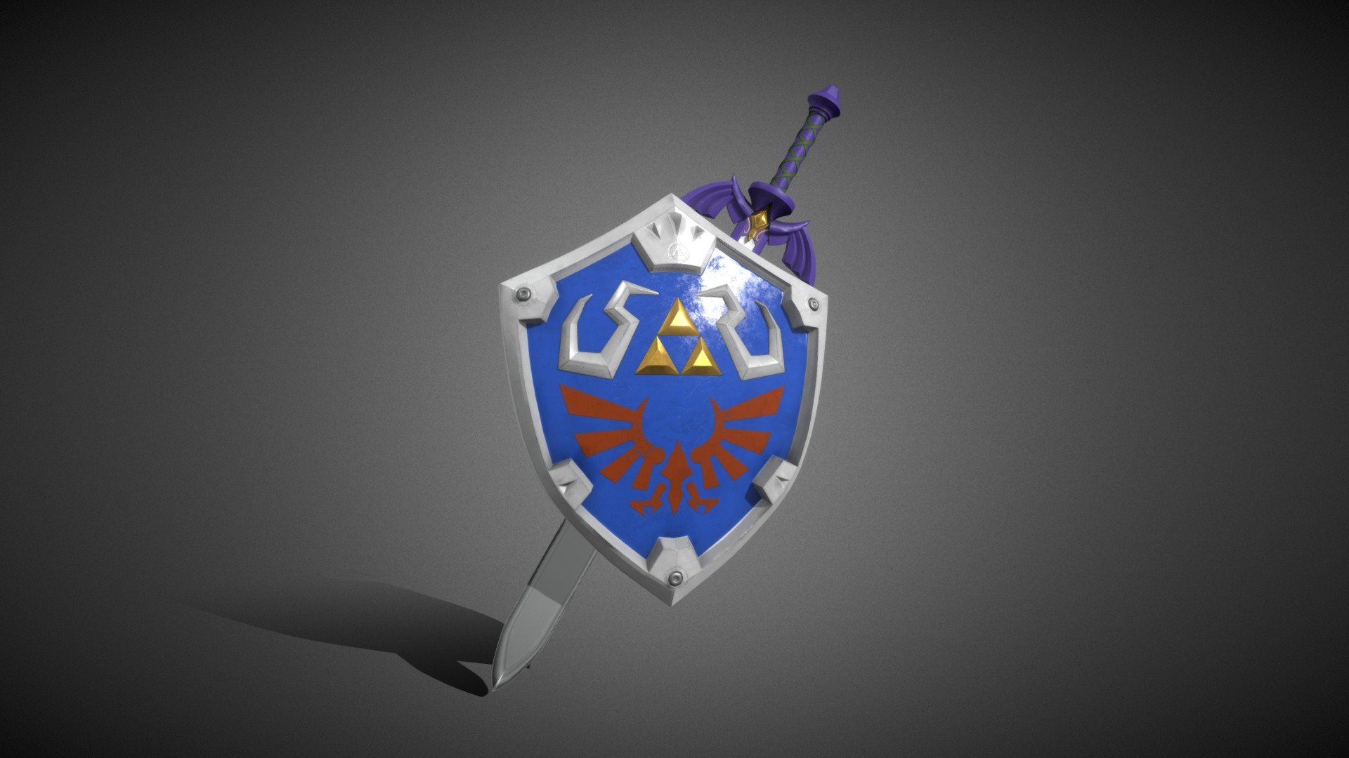 Master Sword and Hylian Shield - Buy Royalty Free 3D model by ...