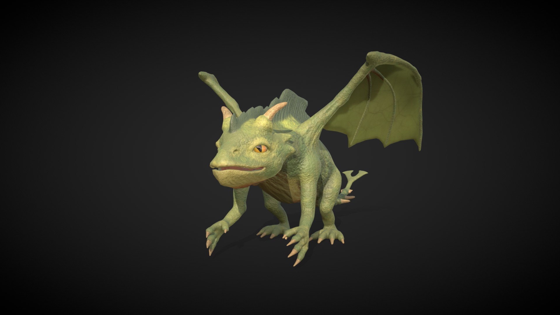 Shy Dragon (Low Poly) - 3D model by Robert (@ropfoo) [a80e629] - Sketchfab