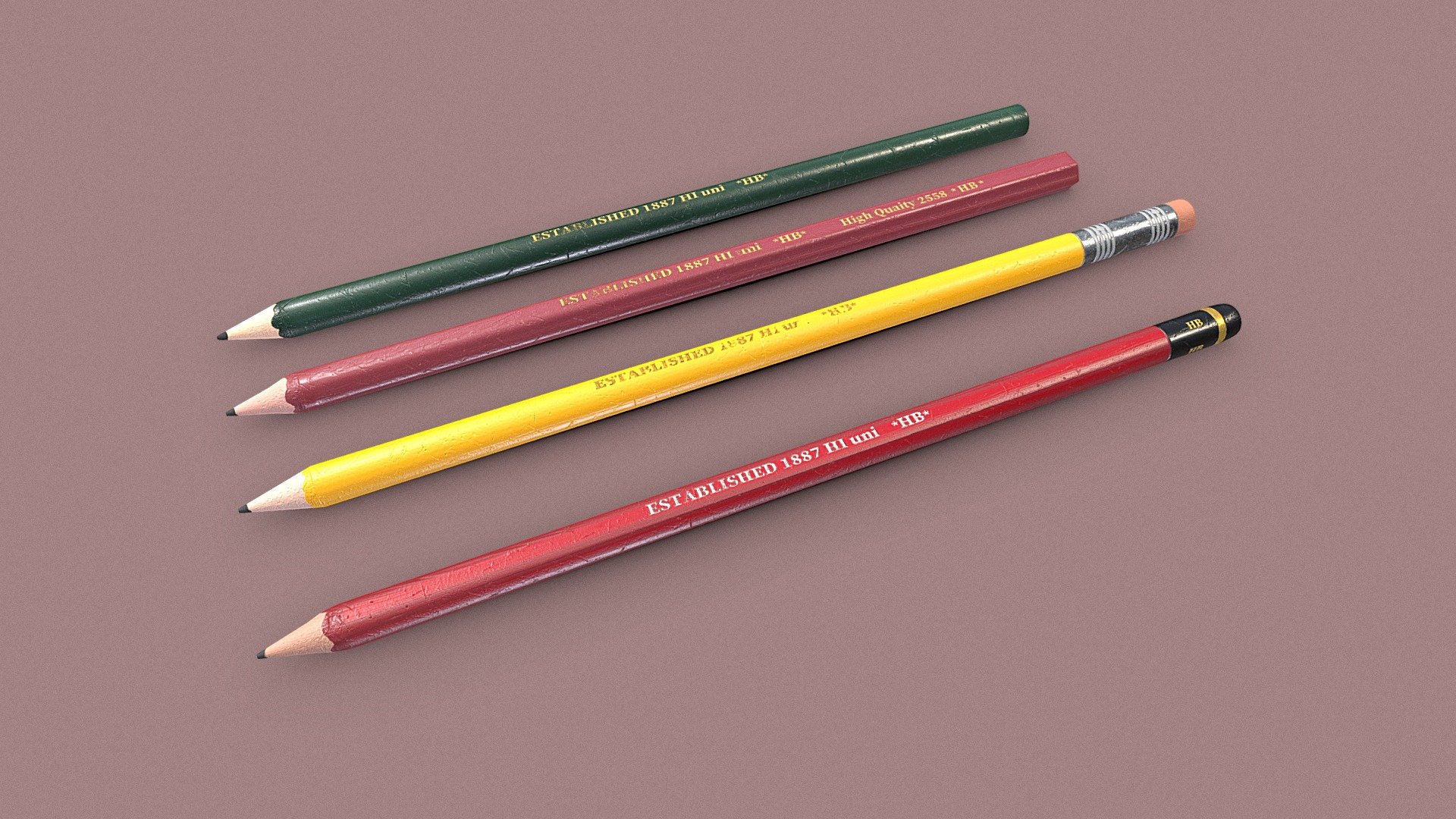 Pencils - Buy Royalty Free 3D model by Sousinho [a817fec] - Sketchfab Store