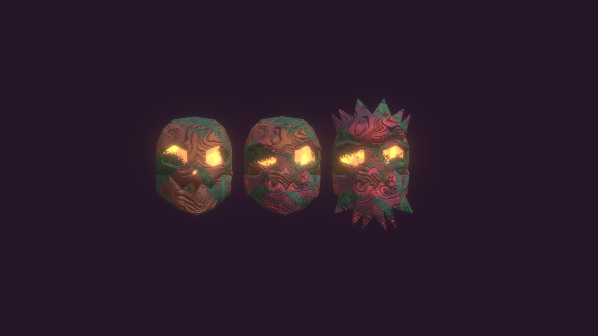 Haunted Skull Enemy lvl 1-3 (low poly) - 3D model by Tito2727 [a8183cd ...