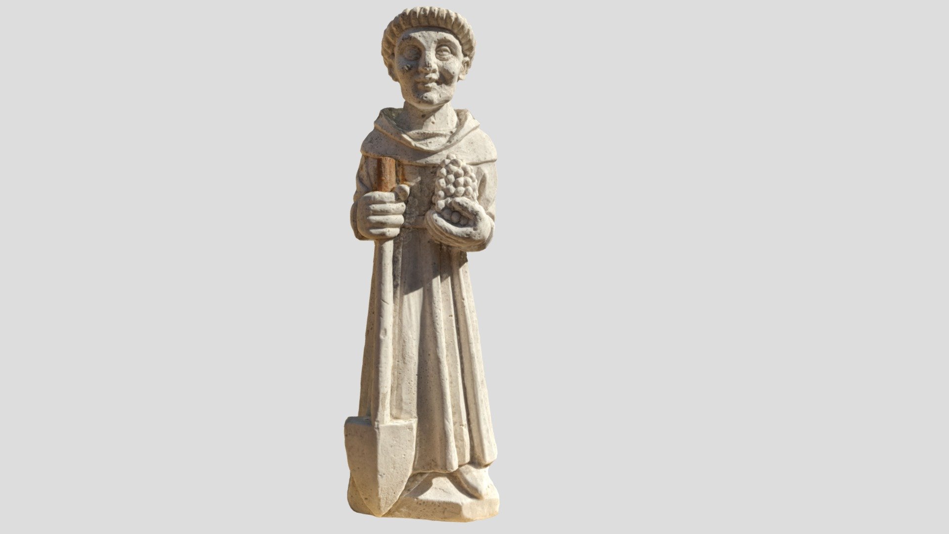 Statuette de Saint Fiacre, Plâtre - 3D model by Association Job de ...