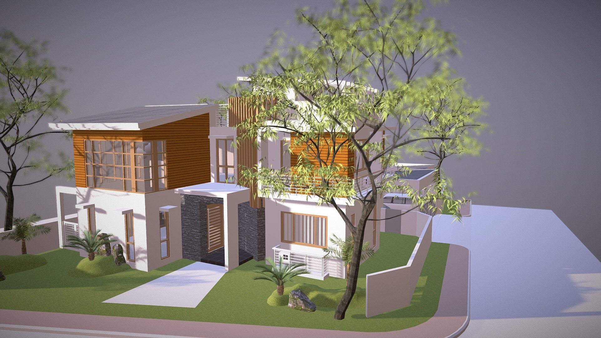 Rumah Tinggal - 3D model by indahtri [a81ac36] - Sketchfab