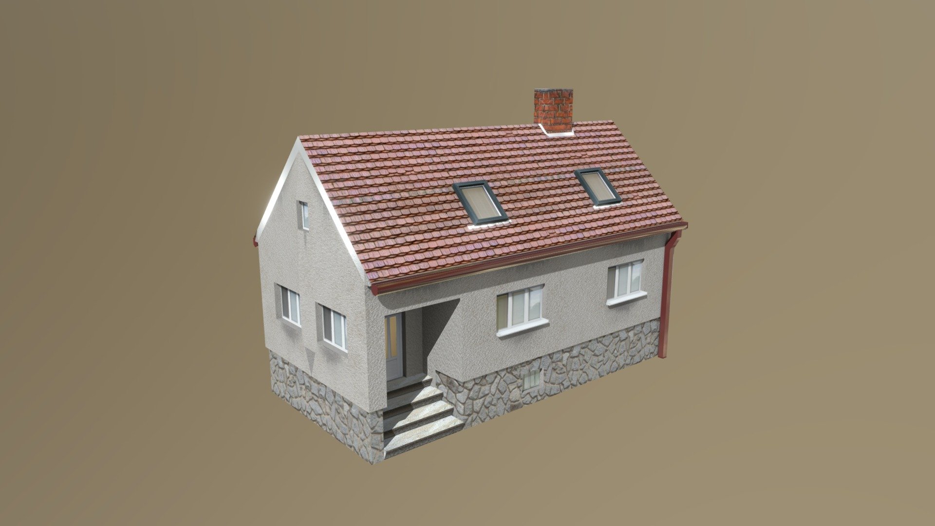European House #1 - Download Free 3D model by Satik64 [a81c9bc] - Sketchfab