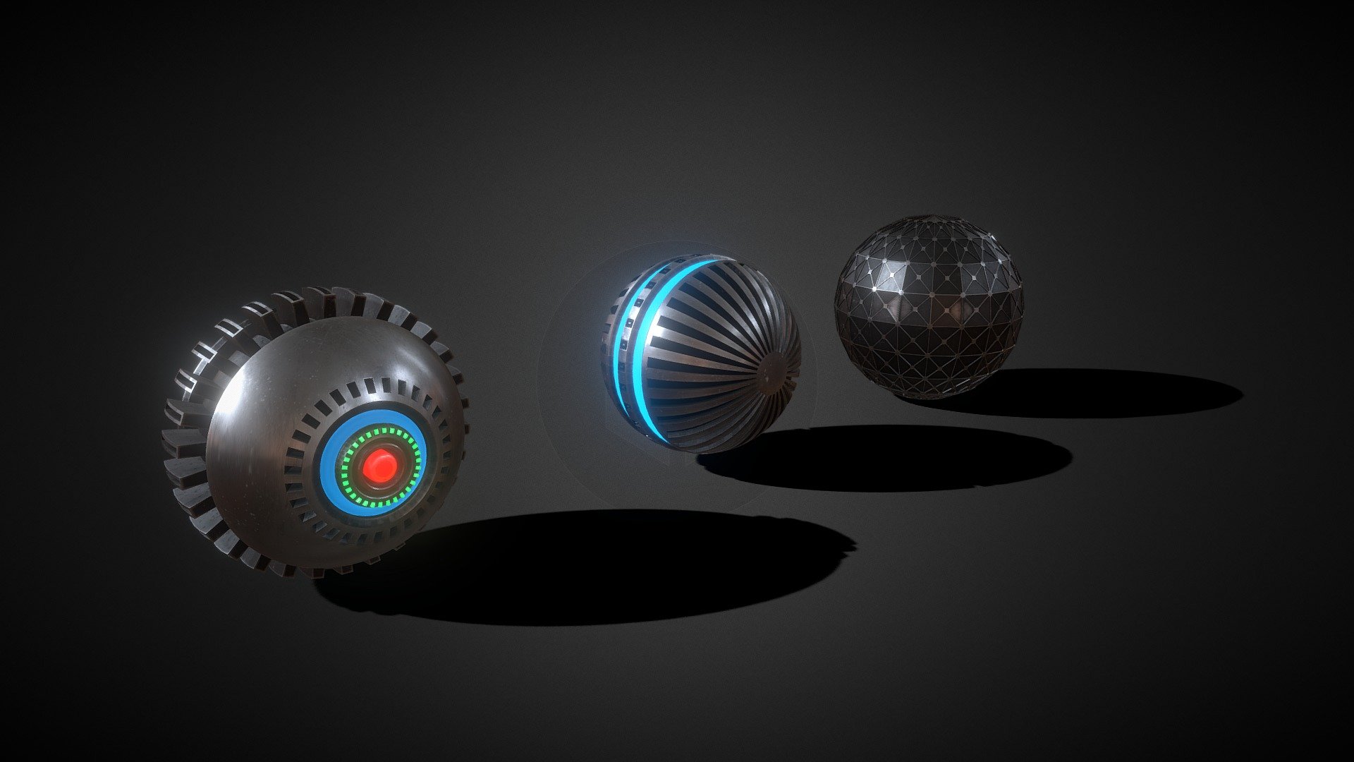 Sci- Fi Sphere Collection Metal (Part Four) - Buy Royalty Free 3D model ...