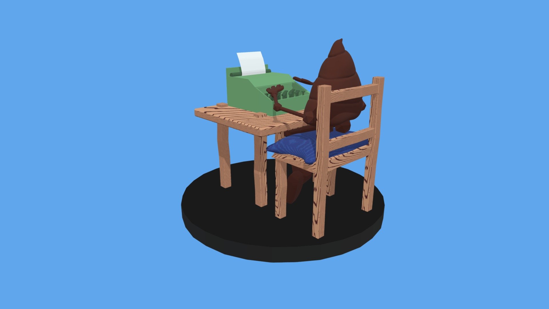 M Caca_Machineà Ecrire - 3D model by SeleneBleue [a8226ca] - Sketchfab
