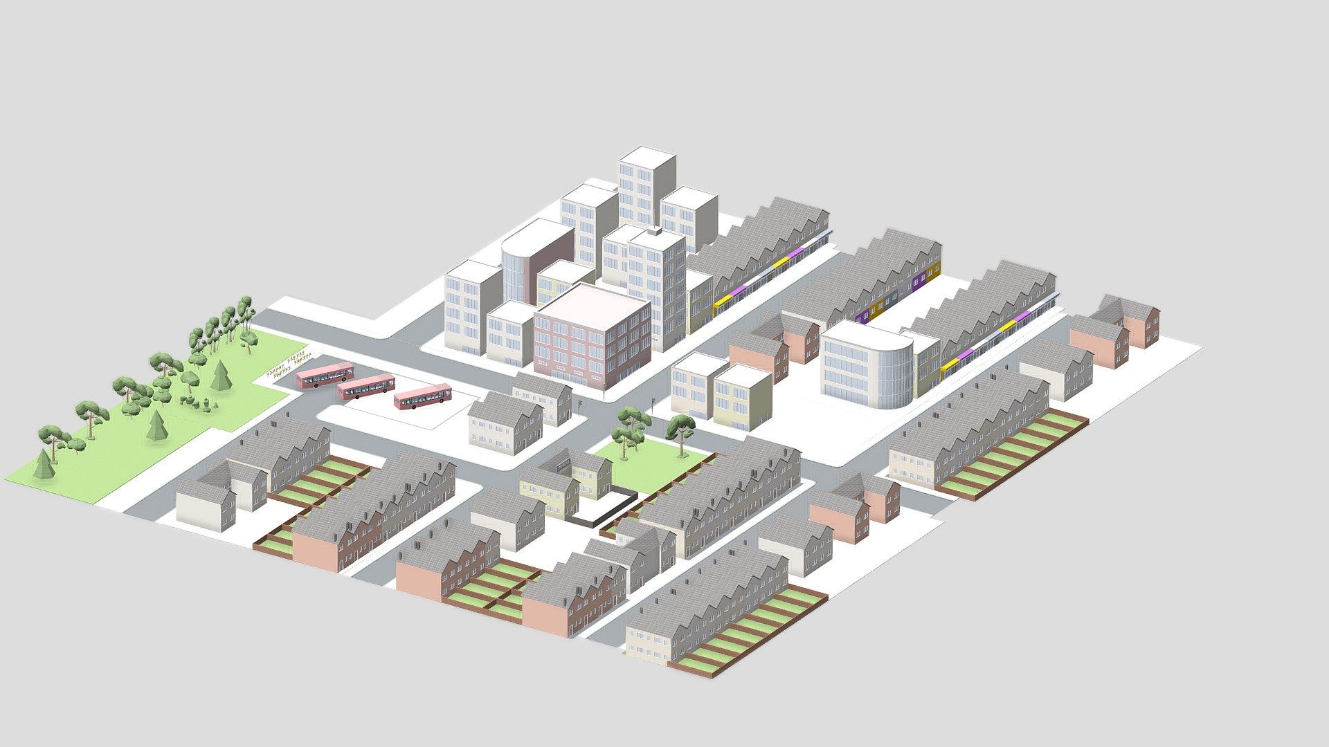 Modular City- 3d - 3D model by projectcentreltd [a823779] - Sketchfab