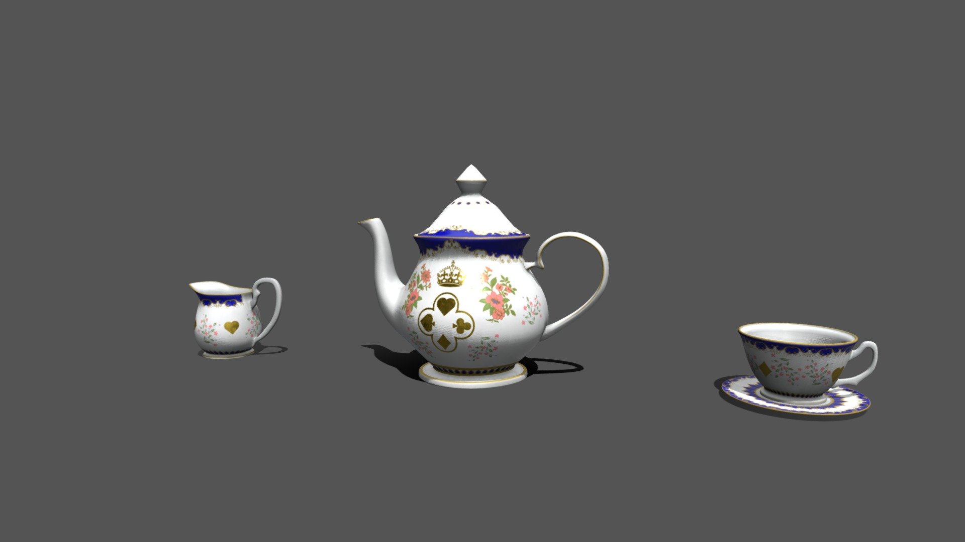 Tea Set - 3D model by Dumokan Art (@dumokanart) [a82603b] - Sketchfab