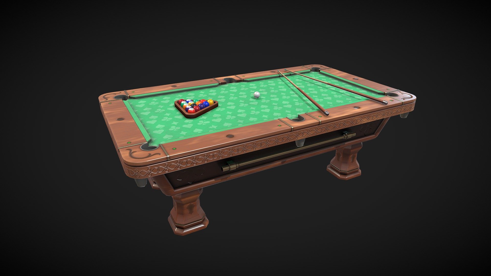 Pool Table - Buy Royalty Free 3D model by kraffing Studio (@kraffing ...