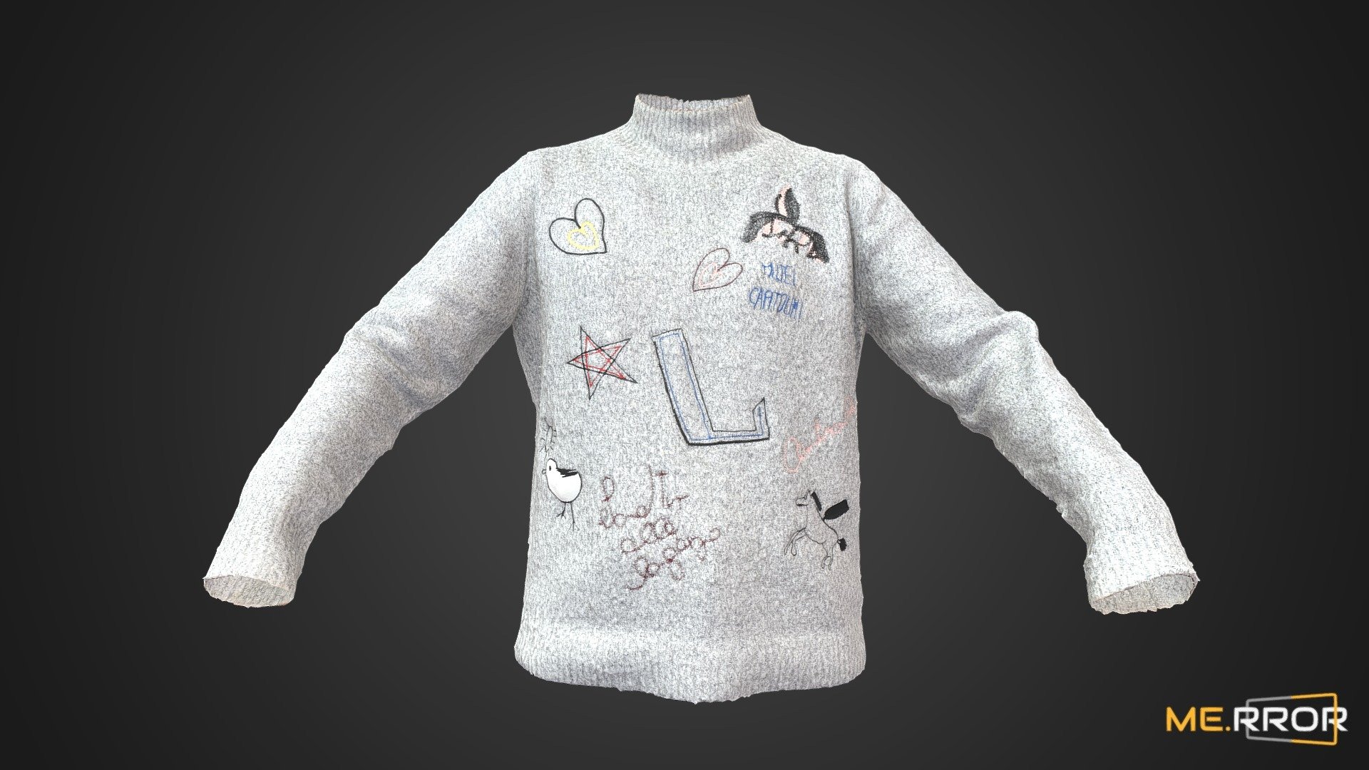 Gray Knit Sweater - Buy Royalty Free 3D model by ME.RROR Studio ...