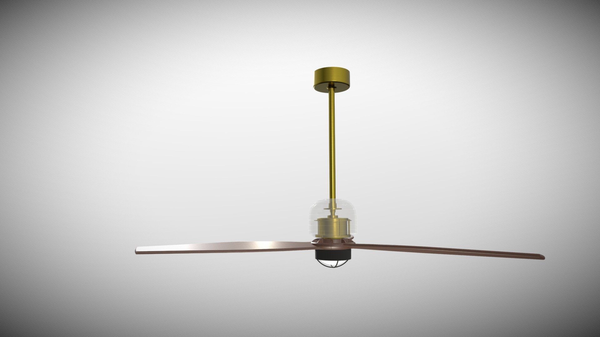 DECO FAN LED Gold/wood ceiling FAN with DC motor - Download Free 3D ...