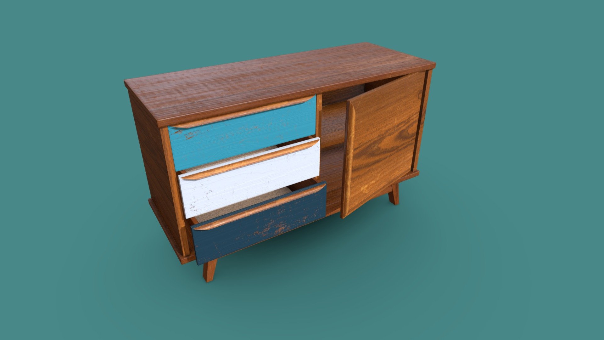 Retro Dresser | Game Assets - Buy Royalty Free 3D model by PropDrop ...