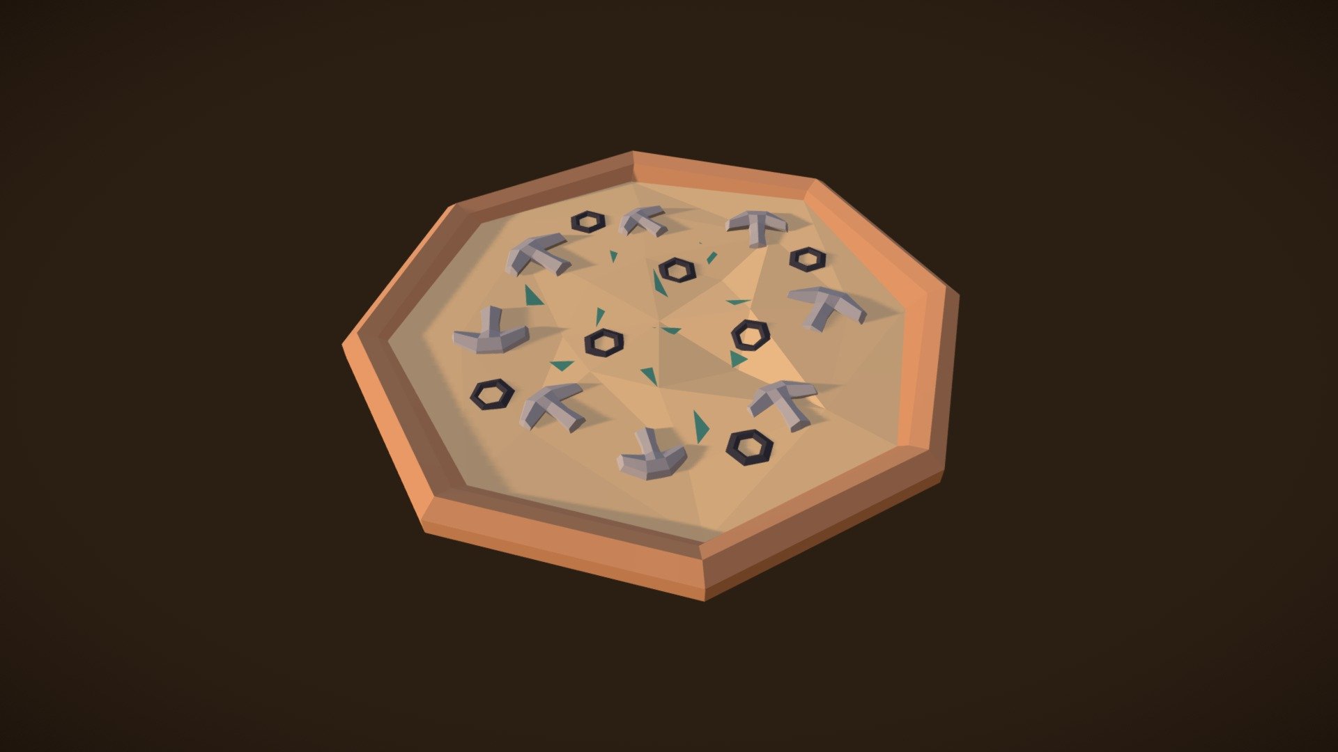 Pizza Funghi - Download Free 3D model by Emma-Lie Kamping (@Ellemieke25 ...