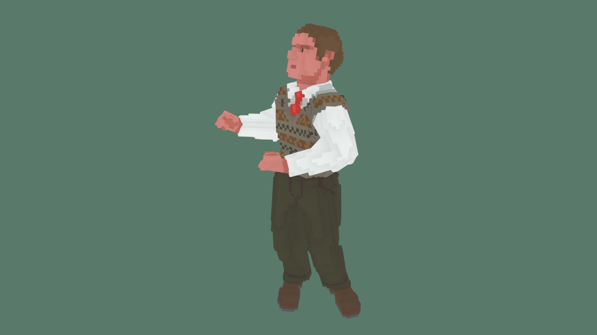 Voxel Man Excited - 3D model by TShahan [a831050] - Sketchfab