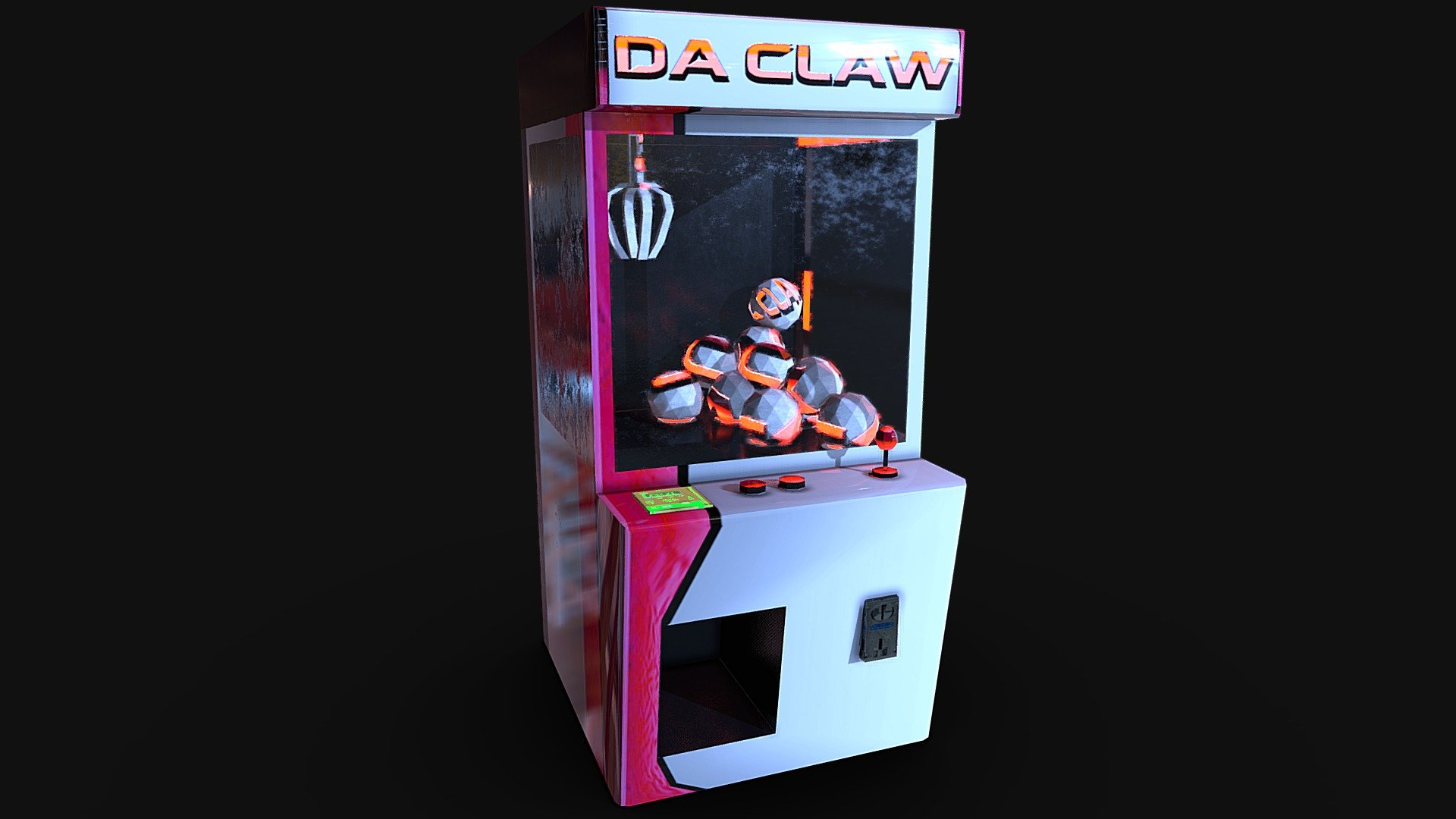 Claw Machine LOWPOLY RIGGED - Download Free 3D model by EFX (@evan4129) [a831da3] - Sketchfab