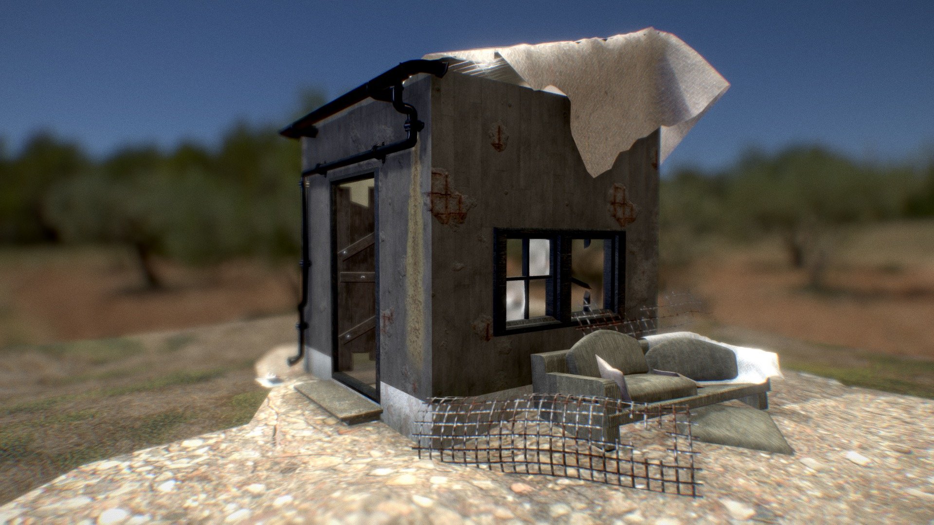 Post-Apocalyptic Workshop - 3D model by The Art Of Lennox (@LENNOXart ...