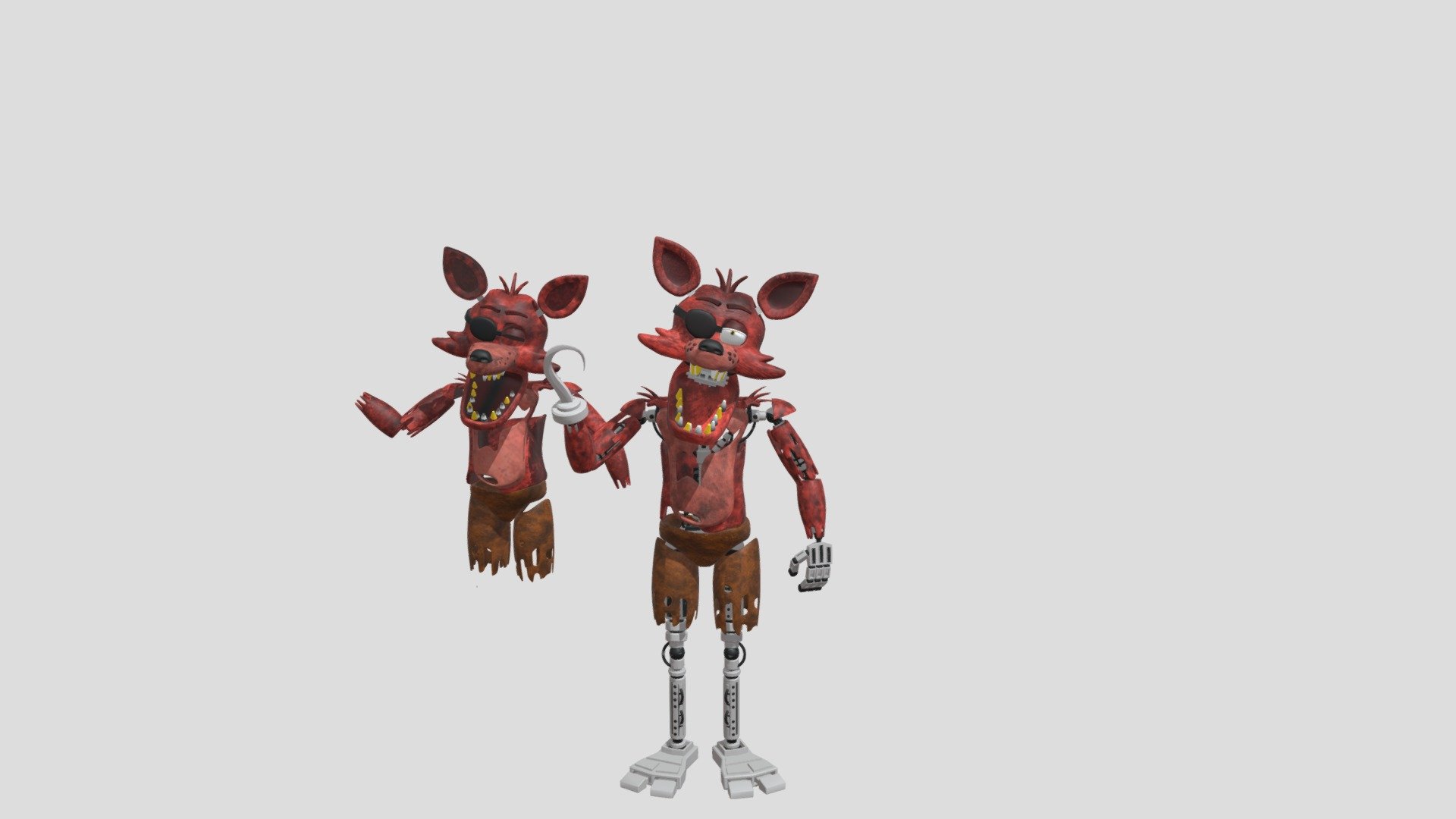 Foxy The Pirate Fox with extra suit - Download Free 3D model by ...