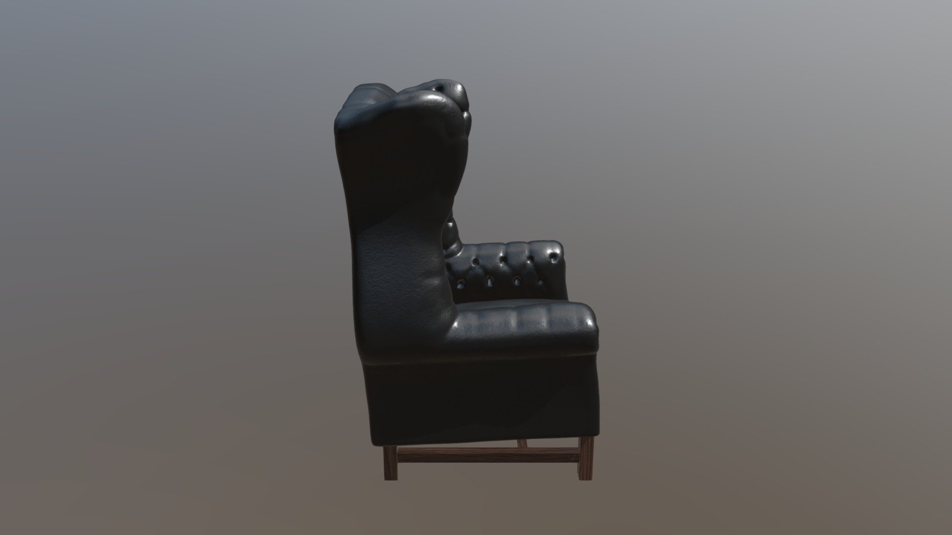 Wingback Chair - 3D model by benparkinson [a83b75f] - Sketchfab