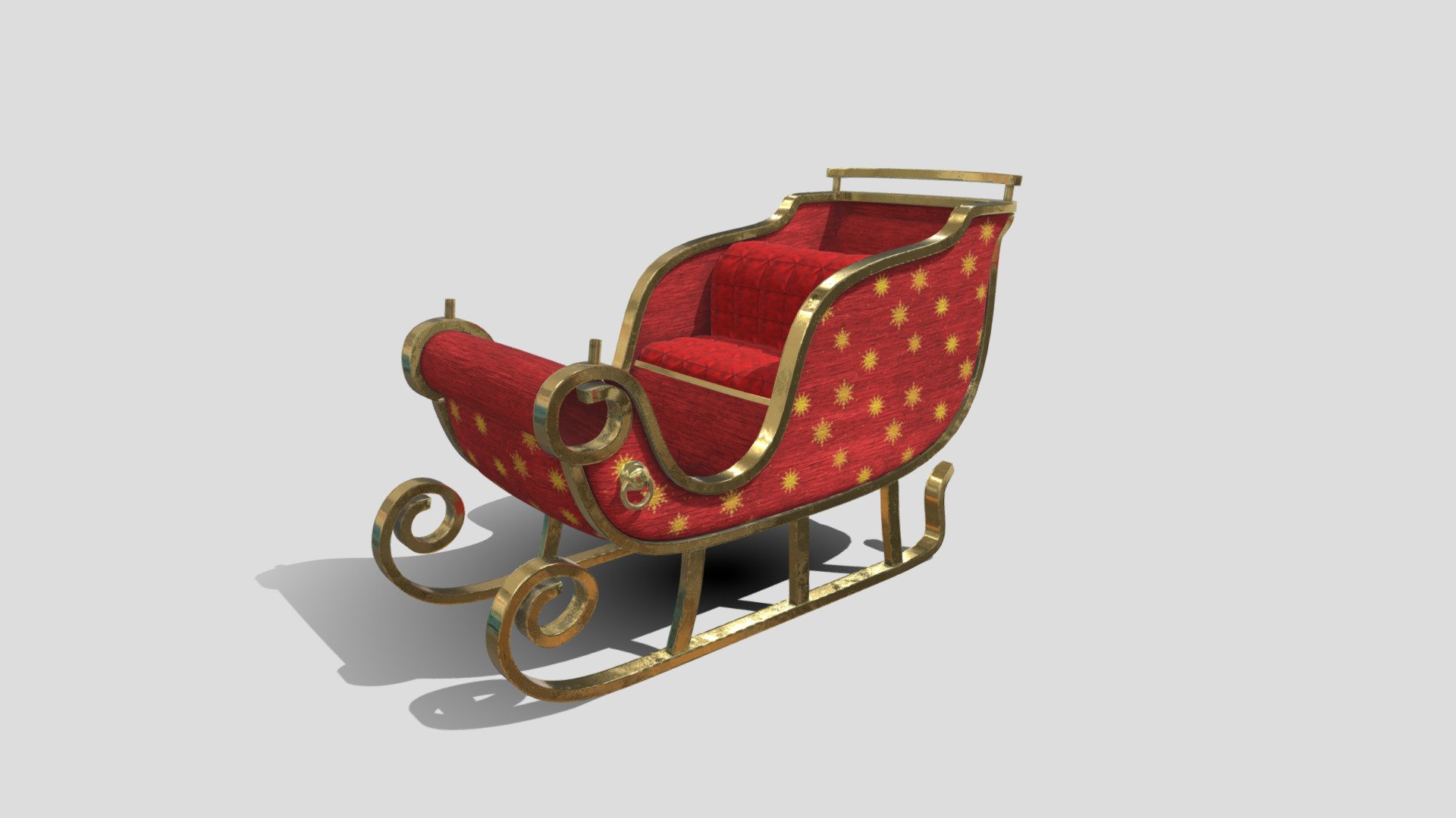 Holiday decorated Sled - Download Free 3D model by assetfactory ...