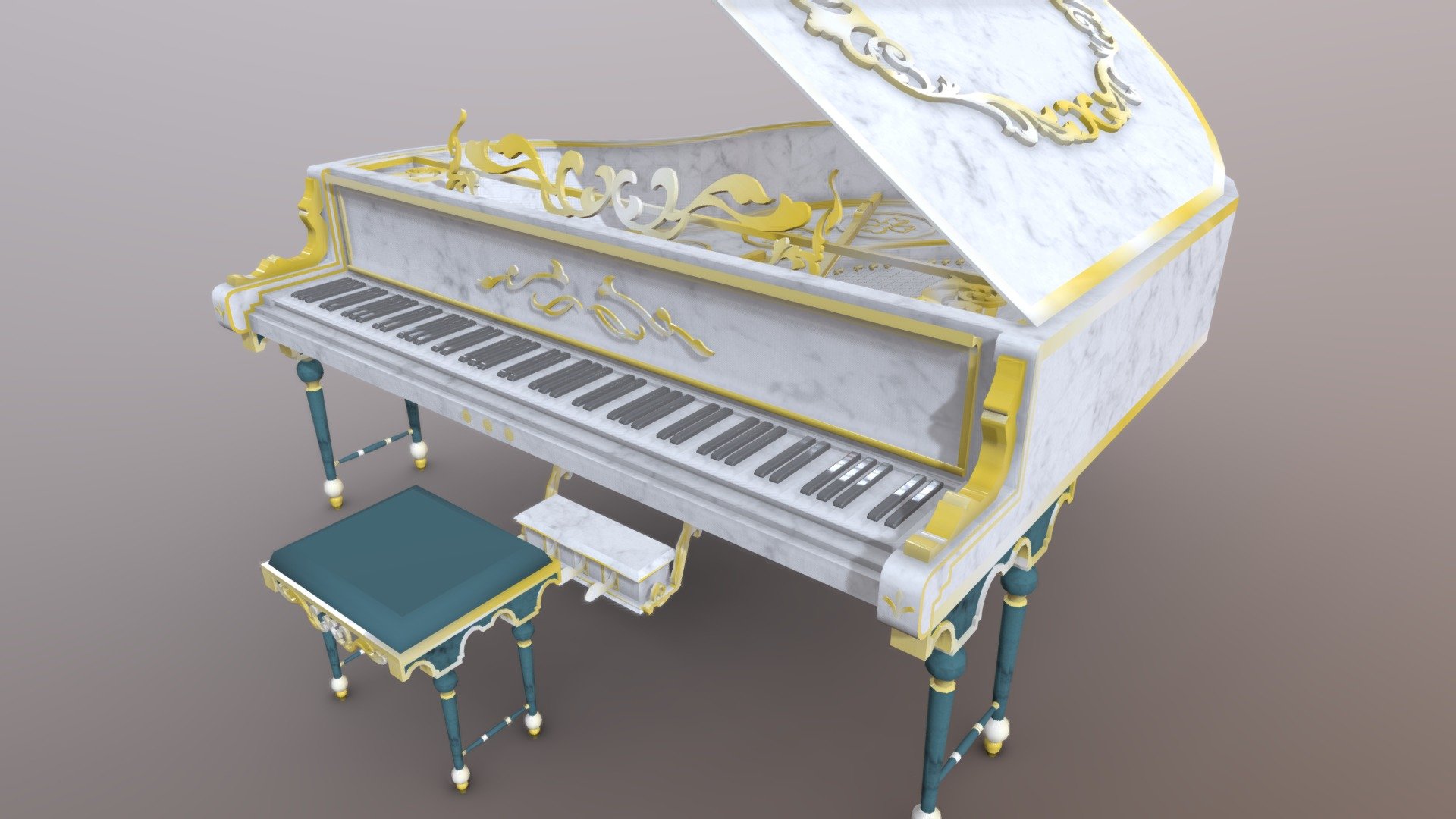 Classic Piano #1 - Buy Royalty Free 3D model by digikstudio [a83ff28 ...