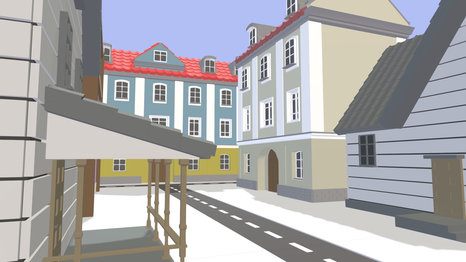Historic British Street - Download Free 3D model by Sba Stuff ...