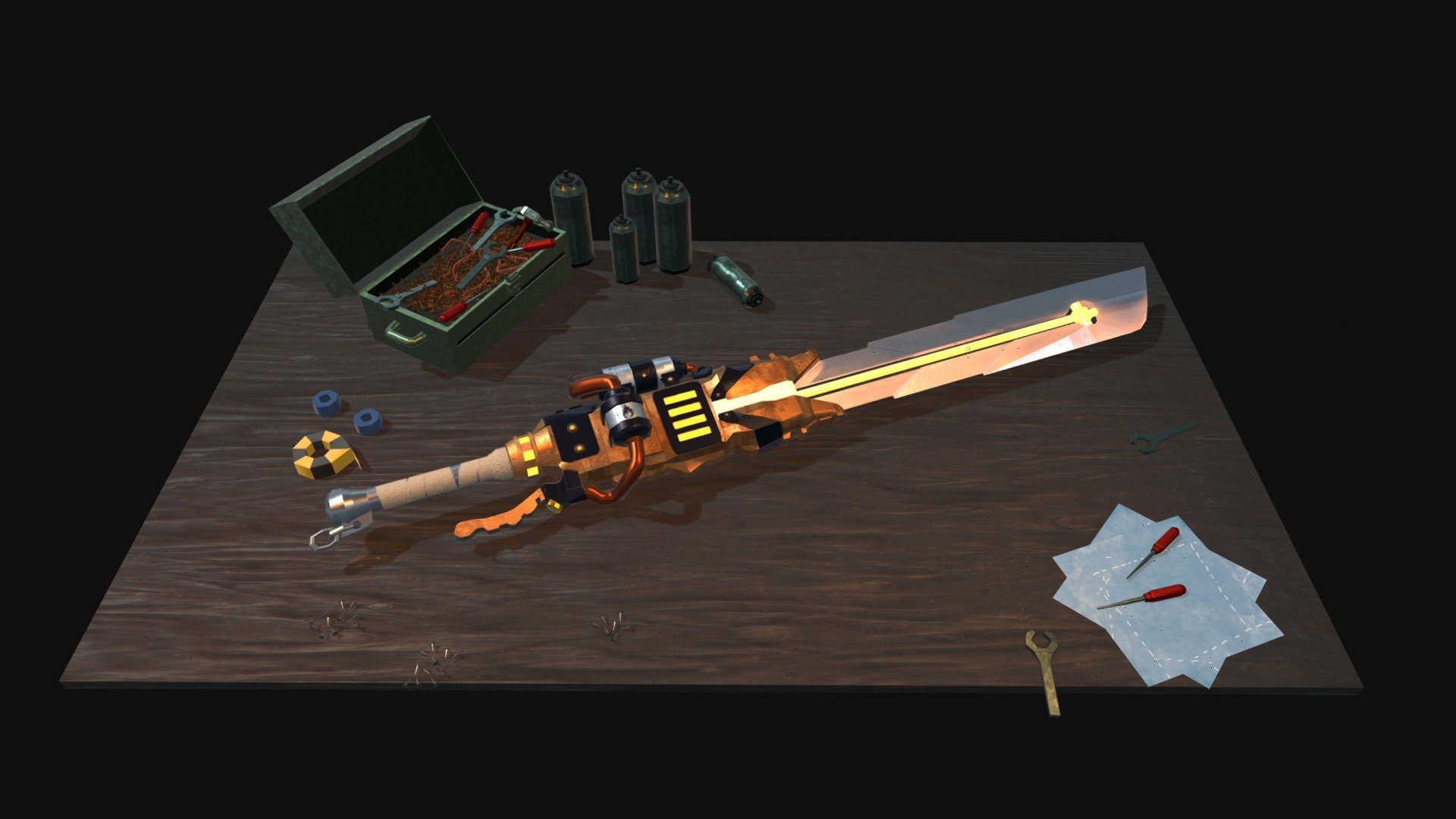 workbench epic sword - 3D model by Dimitri.Livet [a8421b0] - Sketchfab