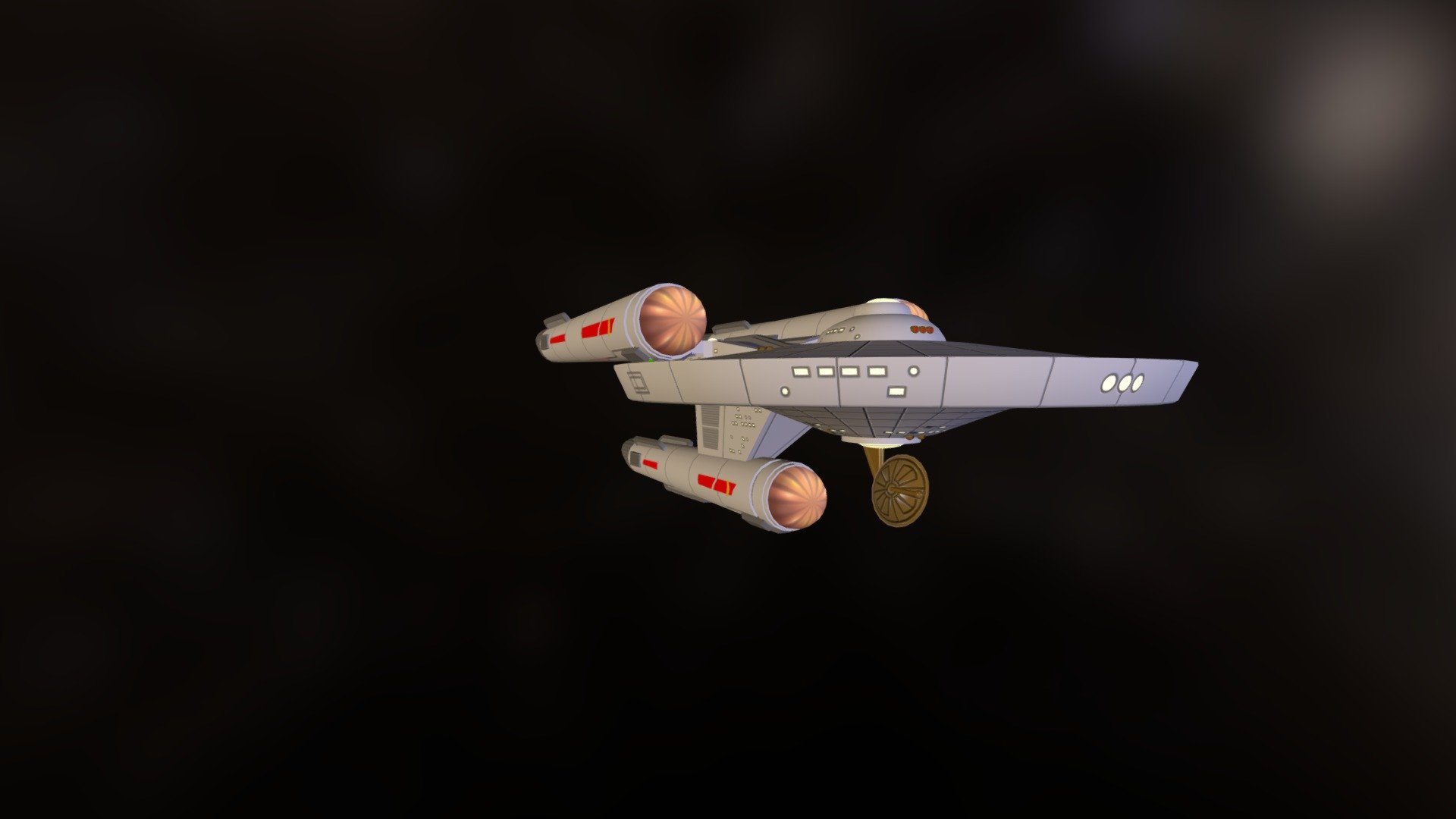 Federation War Destroyer - 3D model by CMDBob [a842b2e] - Sketchfab