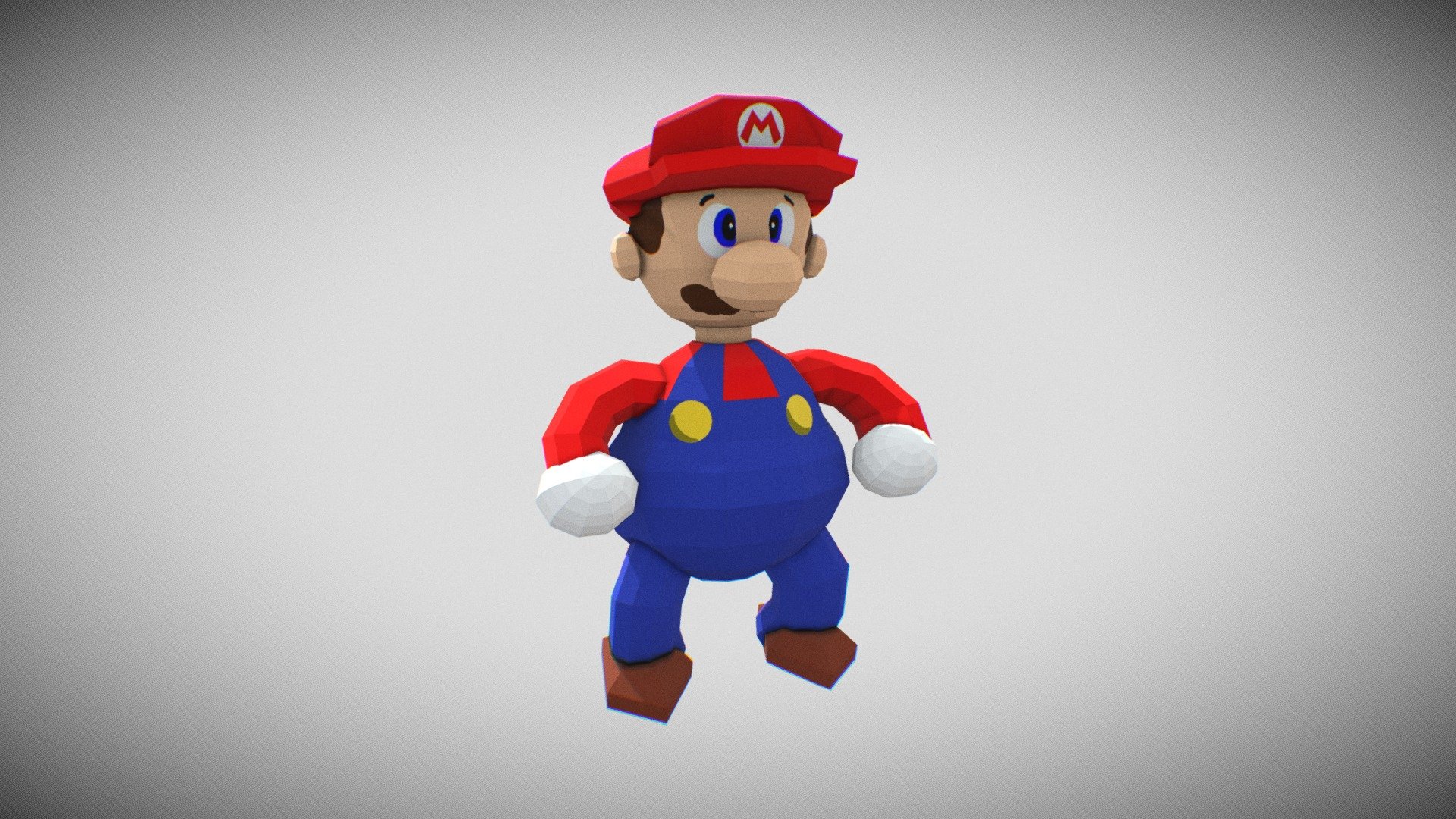 low poly mario - 3D model by fl4ng_ (@ell_) [a844275] - Sketchfab