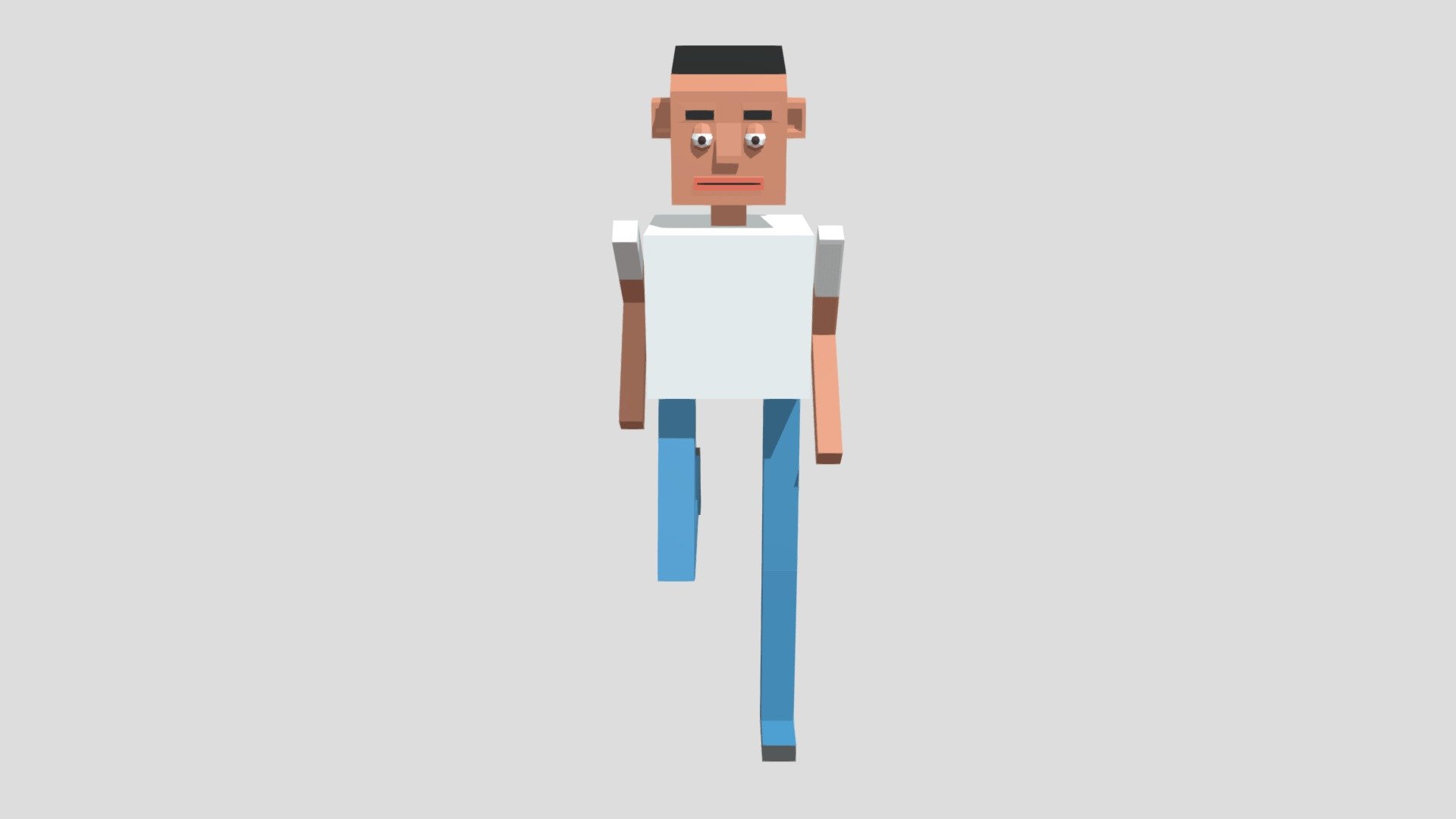 Jon Webb-RUN- Lester- Blok Man_ Heirarchy Rig_v2 - 3D model by ...