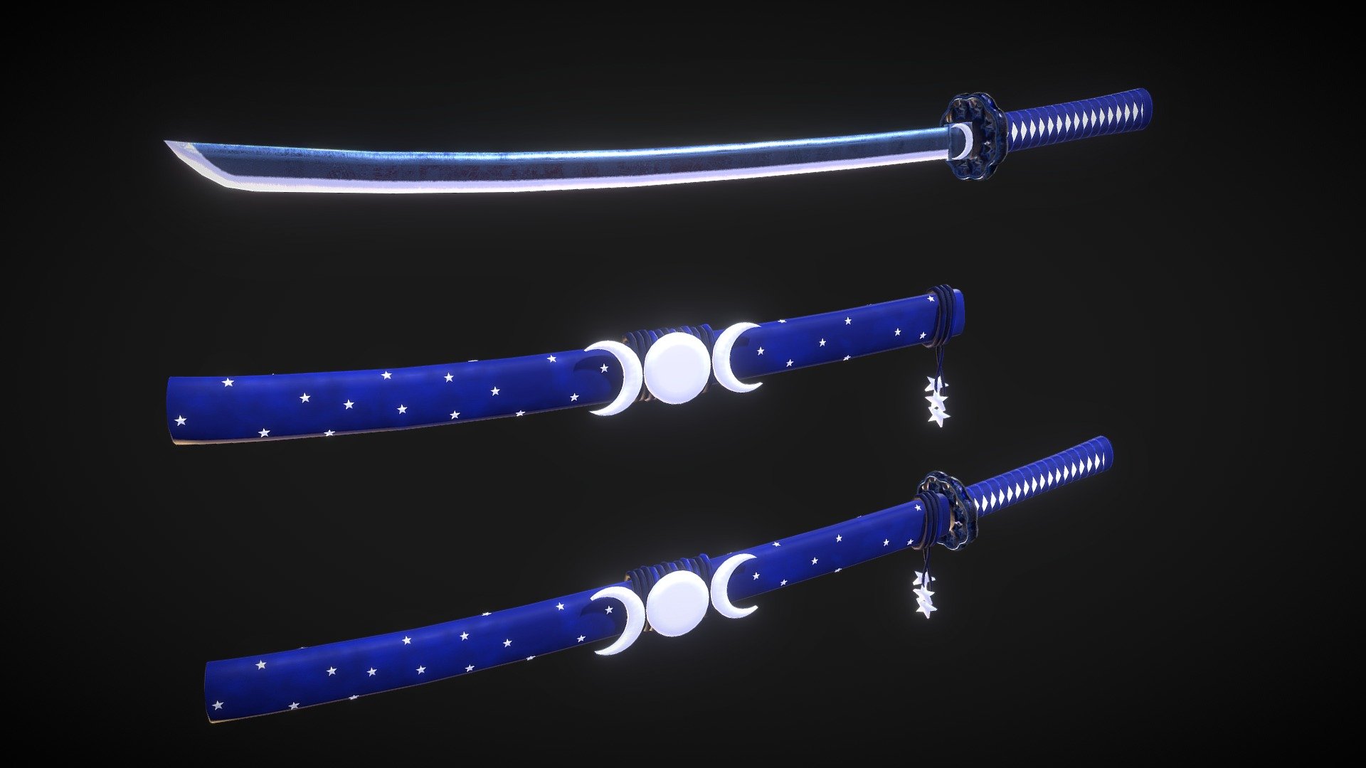 Katana Moon - Swordtember/Slowtember 2021 - 3D model by Arien Fay ...