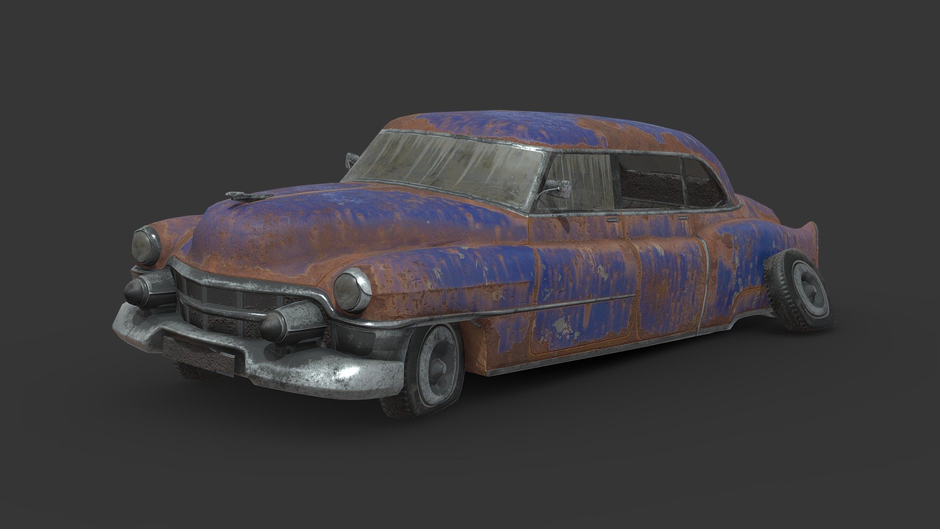 Abandoned Car - Cadillac 75 - Buy Royalty Free 3D model by ROH3D ...