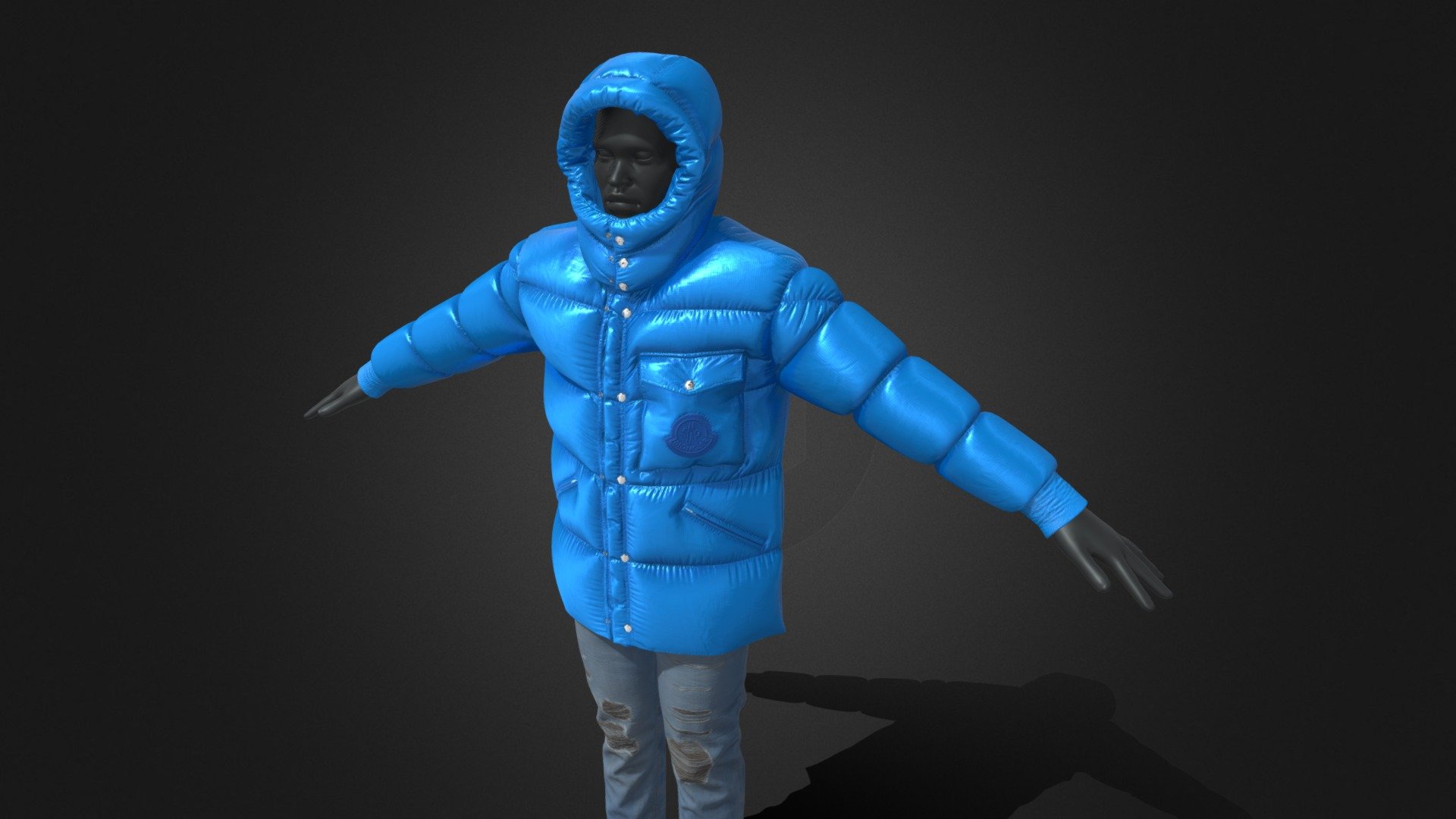 Moncler Lamentin Puffer, Amiri Jeans - 8K Maps - Buy Royalty Free 3D ...