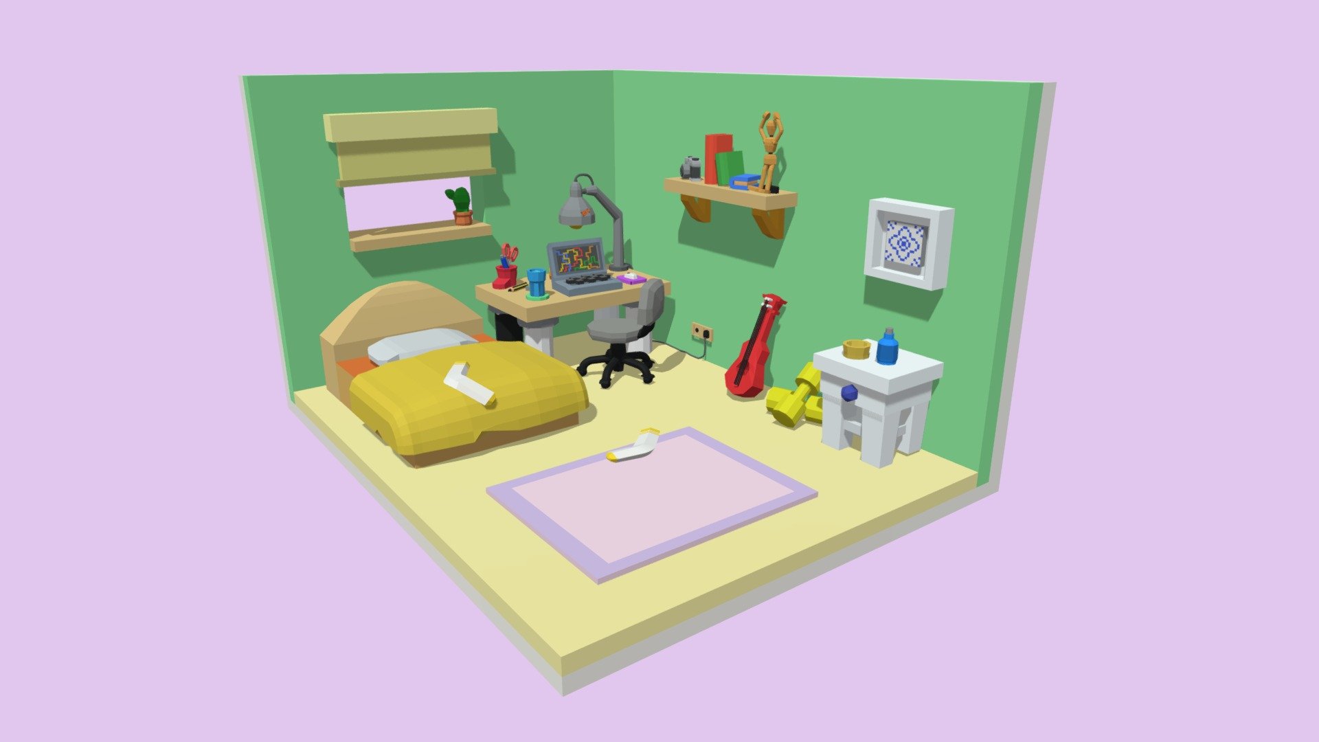 My Room - 3D model by selenkoyunoglu [a8541d5] - Sketchfab