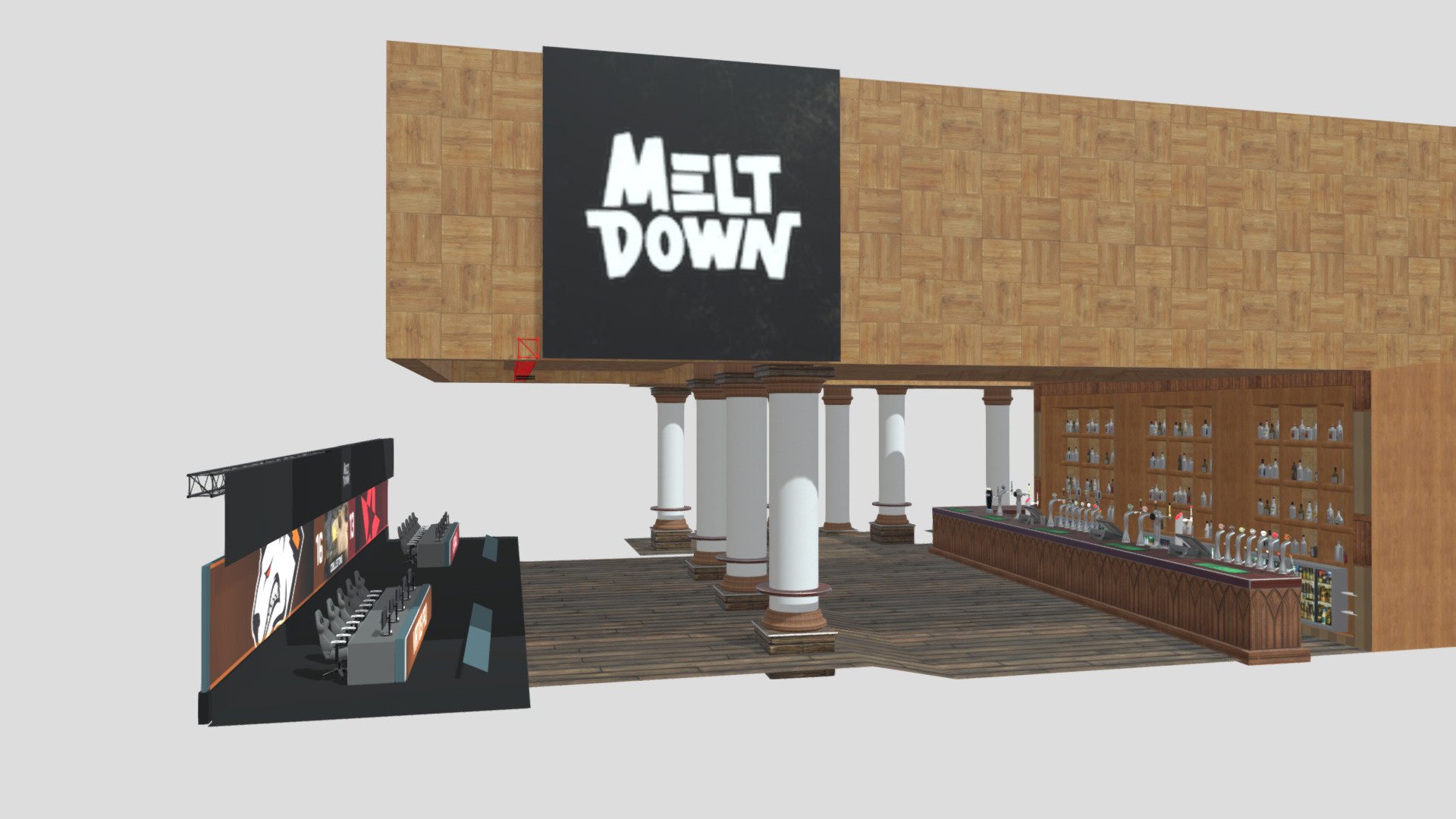 Meltdown eSports Bar Spacesketch - 3D model by carlos (@spacesketch.xyz ...