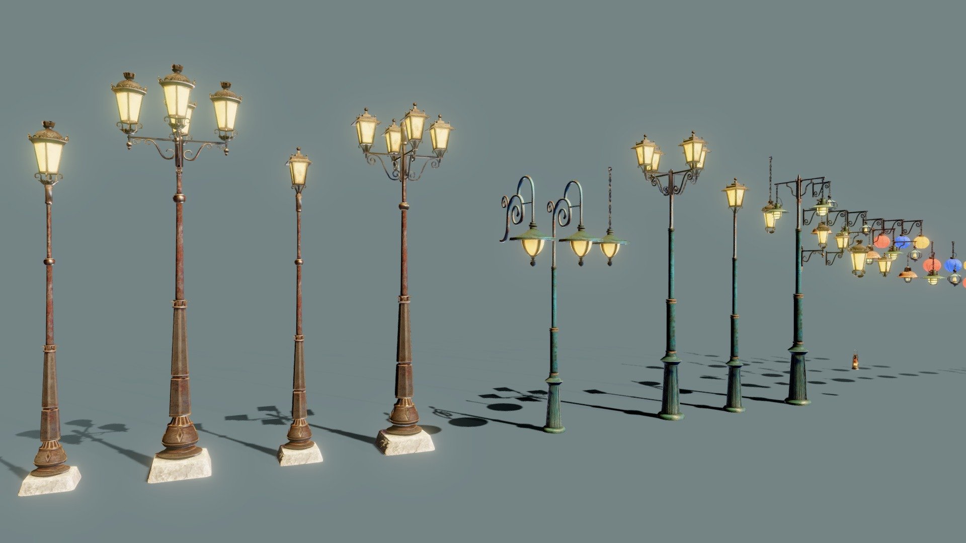 Street Light Collection - Buy Royalty Free 3D model by Lucas Donderis ...