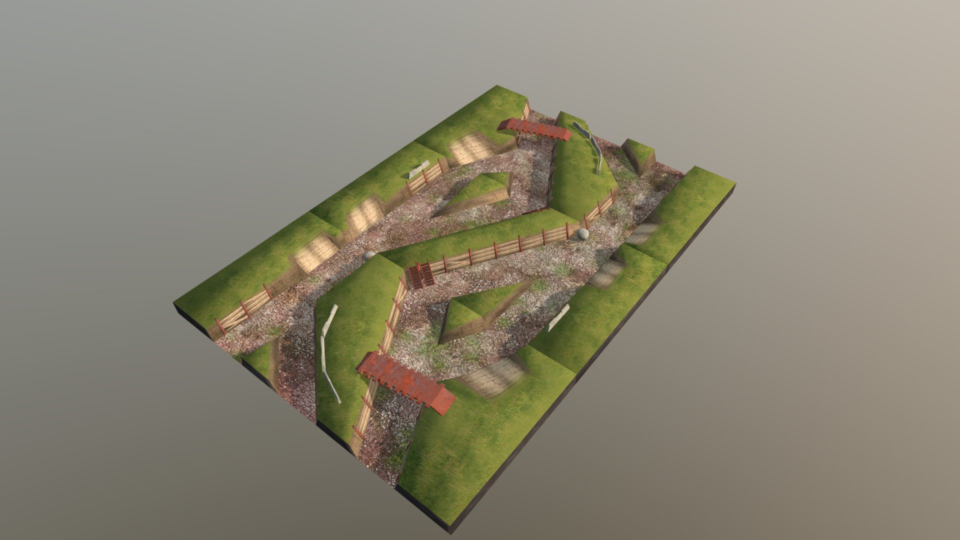 Grass trenches - Download Free 3D model by fixmycode [a85b26d] - Sketchfab