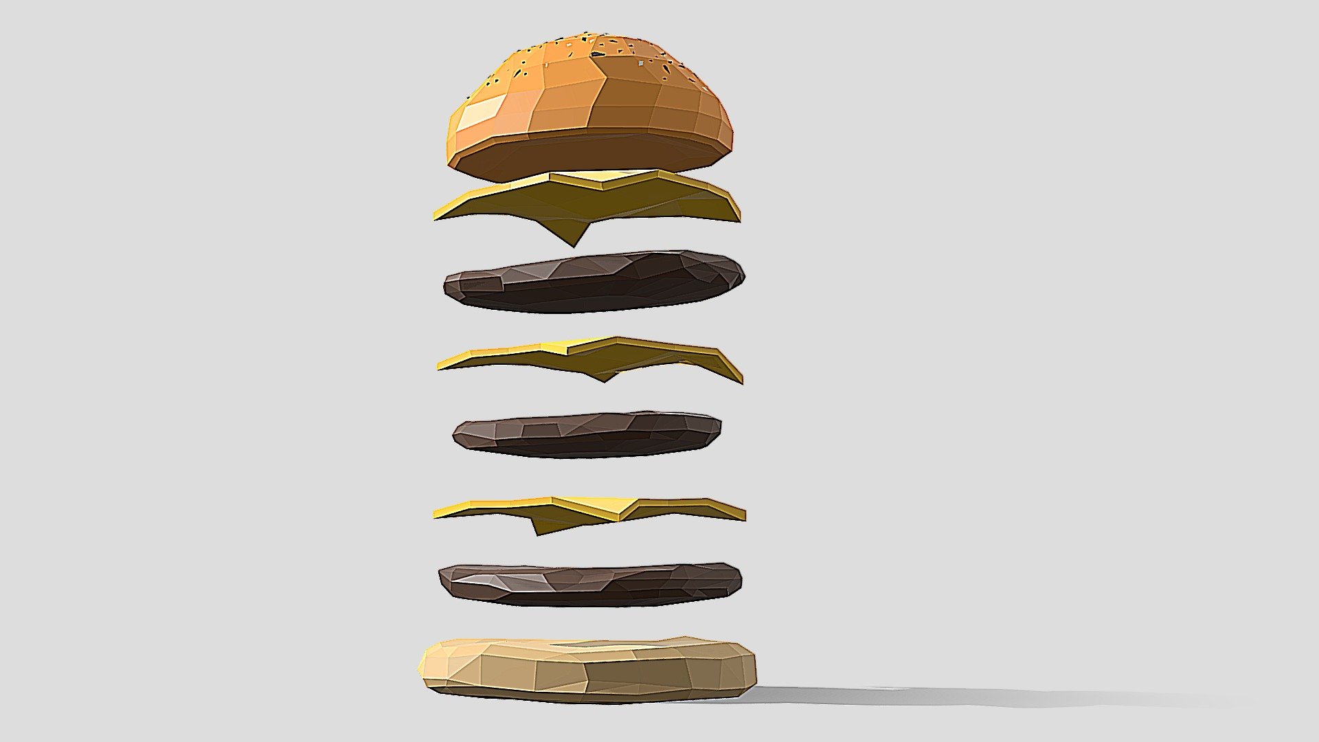 Big Mac / Burger 3D low poly - Download Free 3D model by SDC ...