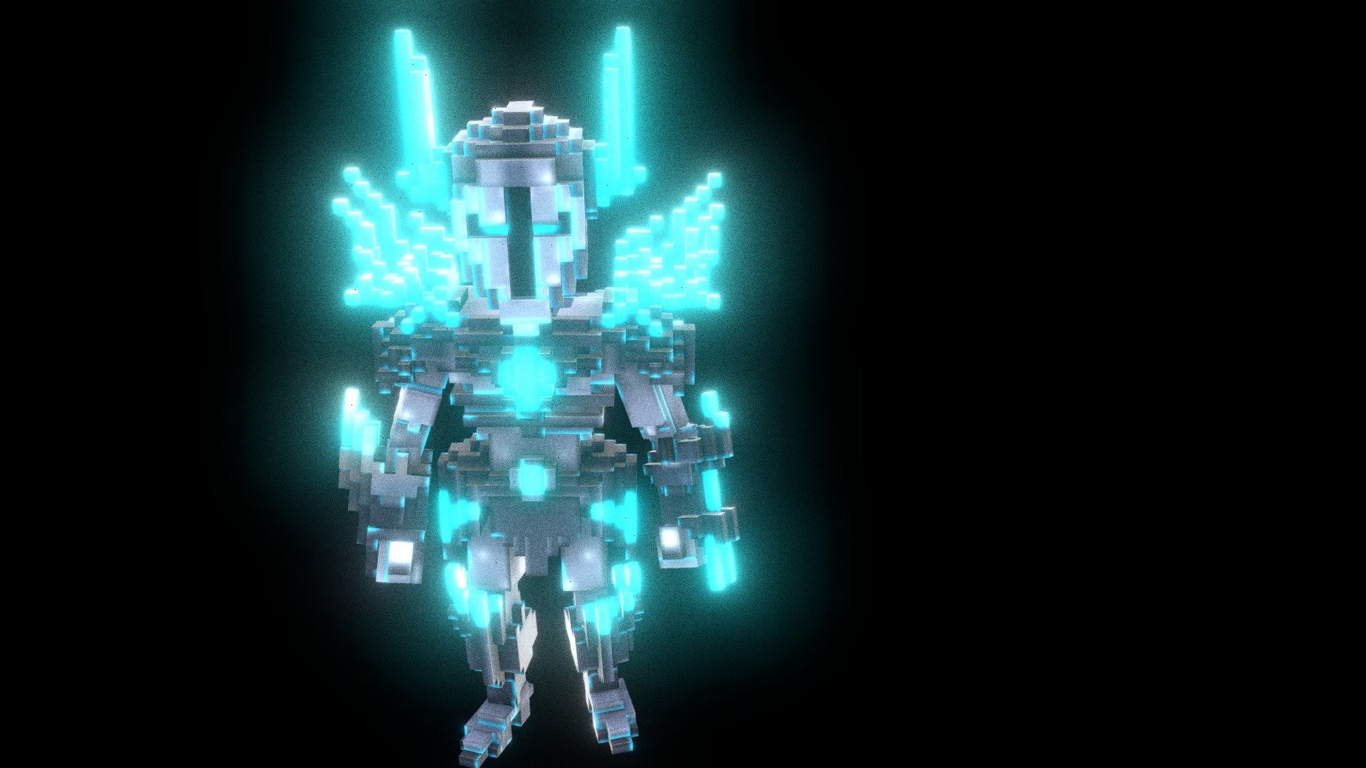 voxel warrior - 3D model by Umer1995 [a85edef] - Sketchfab