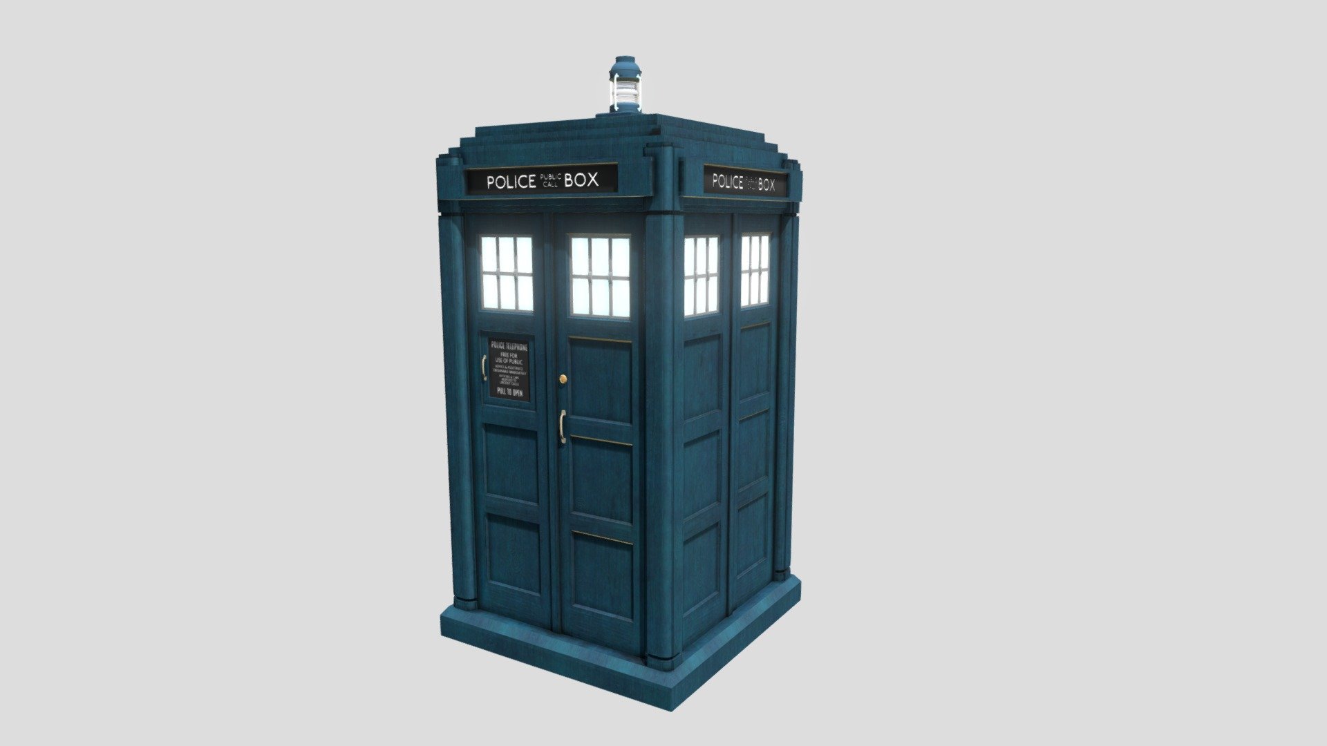 15th Doctor TARDIS Exterior - 3D model by JorJ (@jorjjest) [a861e00] - Sketchfab