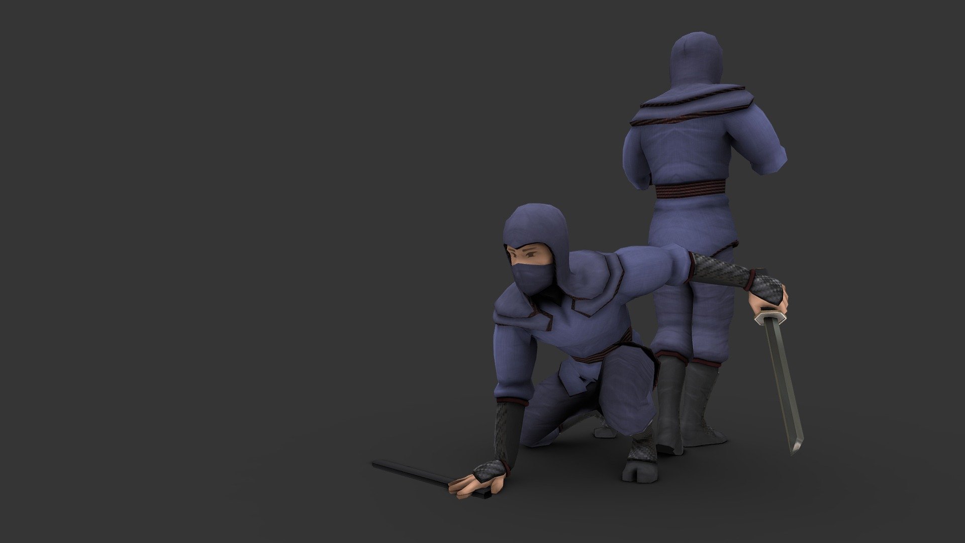 Character Ninja lowpoly rigged - Buy Royalty Free 3D model by mahrcheen [a863392] - Sketchfab Store