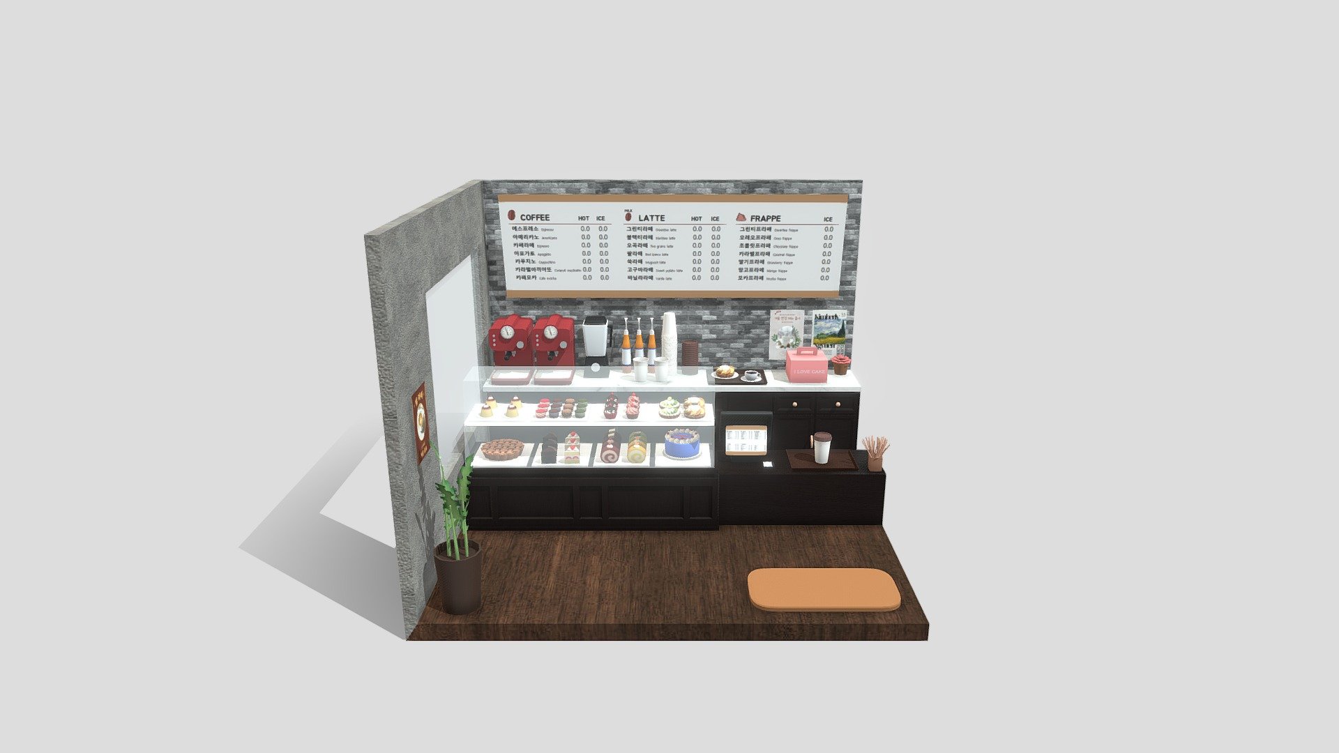 Cafe - 3D model by heejoo [a8689d3] - Sketchfab