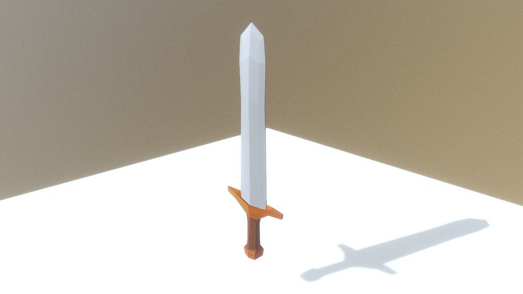 Low Poly Cartoon Sword - 3D model by mrx4u2000 [a868ac5] - Sketchfab