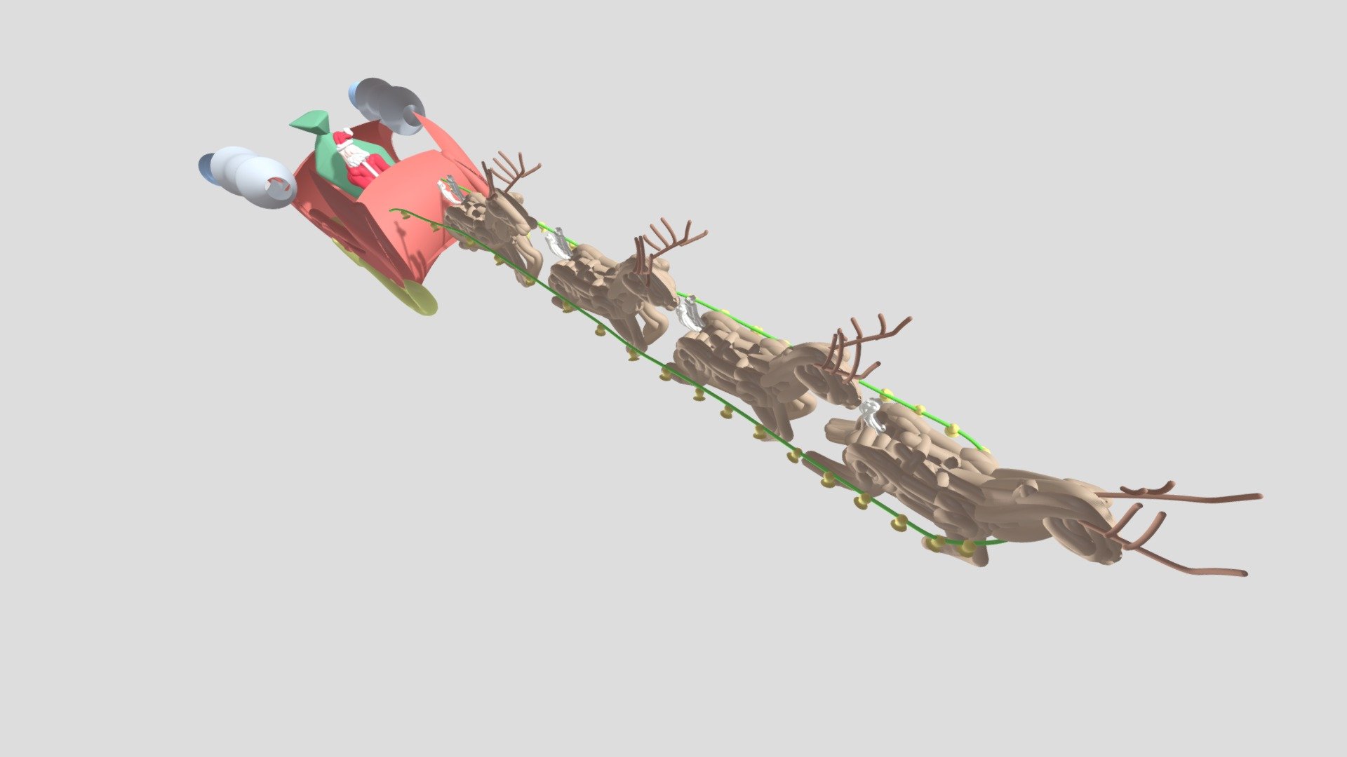 Santa' s Rocket Sleigh - Download Free 3D model by edgreig [a86d774 ...