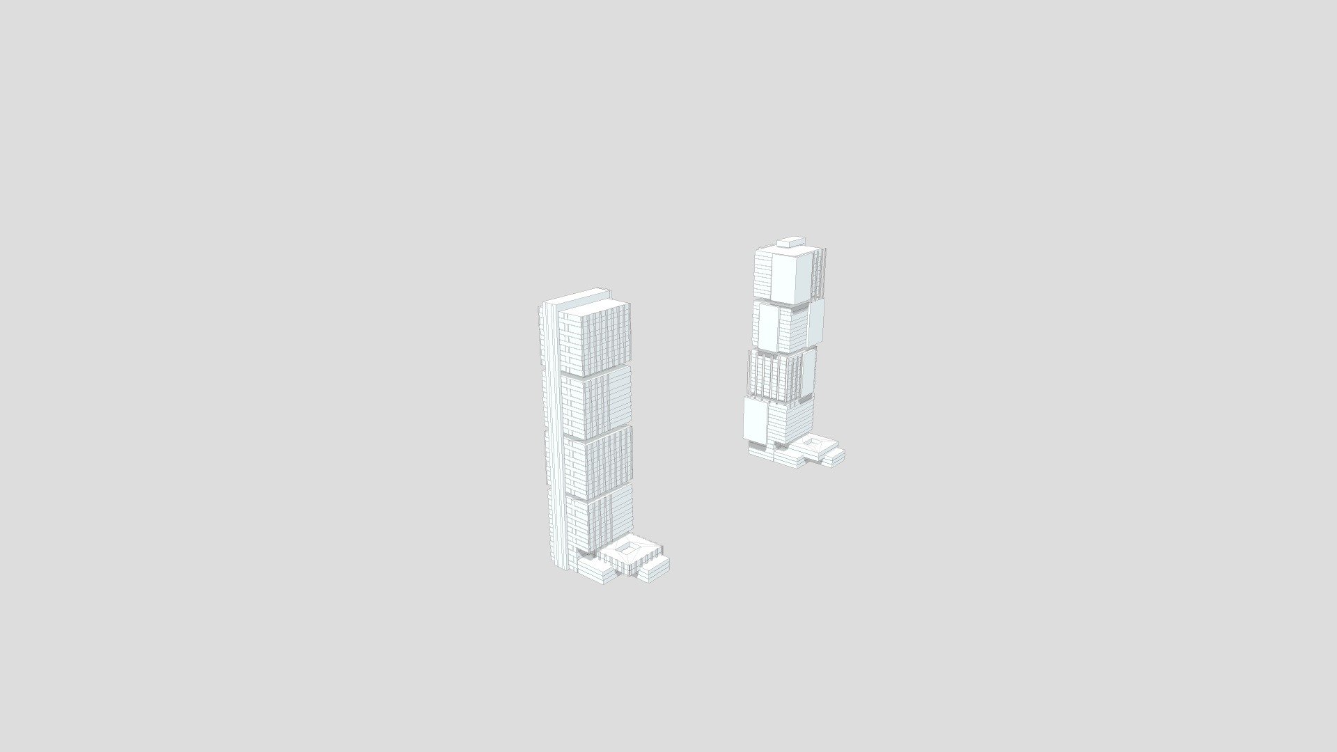2 TORRES - 3D model by lizCazas [a871c88] - Sketchfab