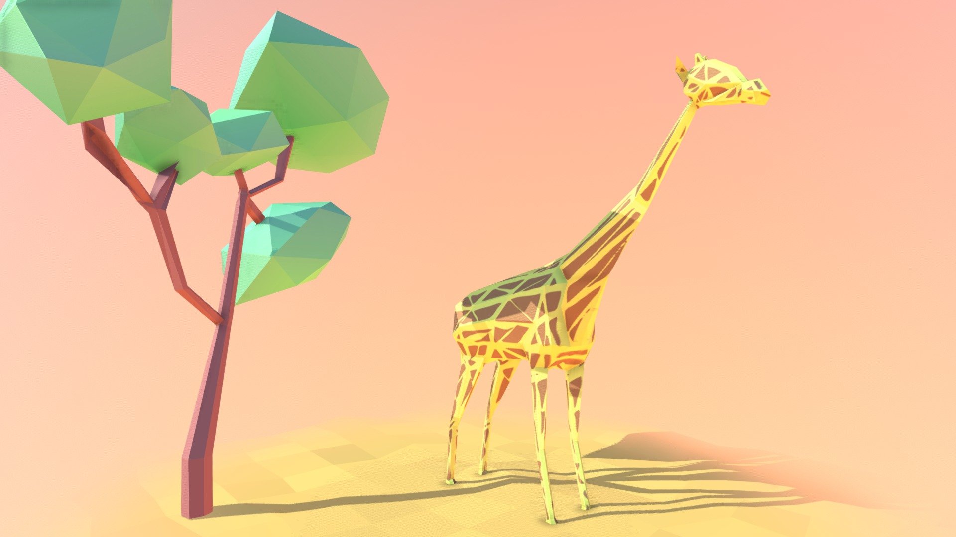 Low Poly Giraffe - 3D model by Abdullah Ibne Atiq (@abdullah.ibneatiq ...