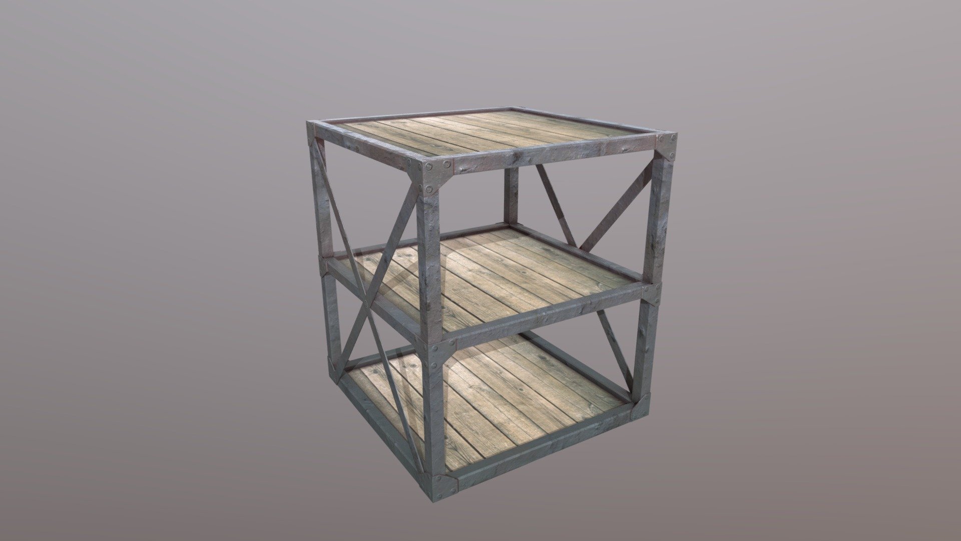 Rustic Wooden Table - Download Free 3D model by Vixal [a87cab8] - Sketchfab